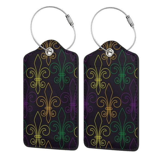 Disketp 1 Luggage Tag For Suitcase,Mardi Gras Carnival Leather Baggage ...