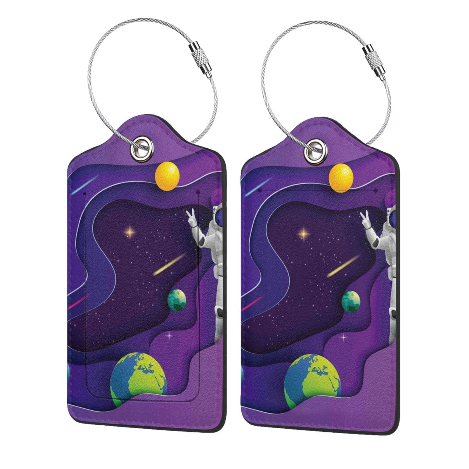 Disketp 2 Pcs Luggage Tag For Suitcase,Astronaut On Mission In Outer ...
