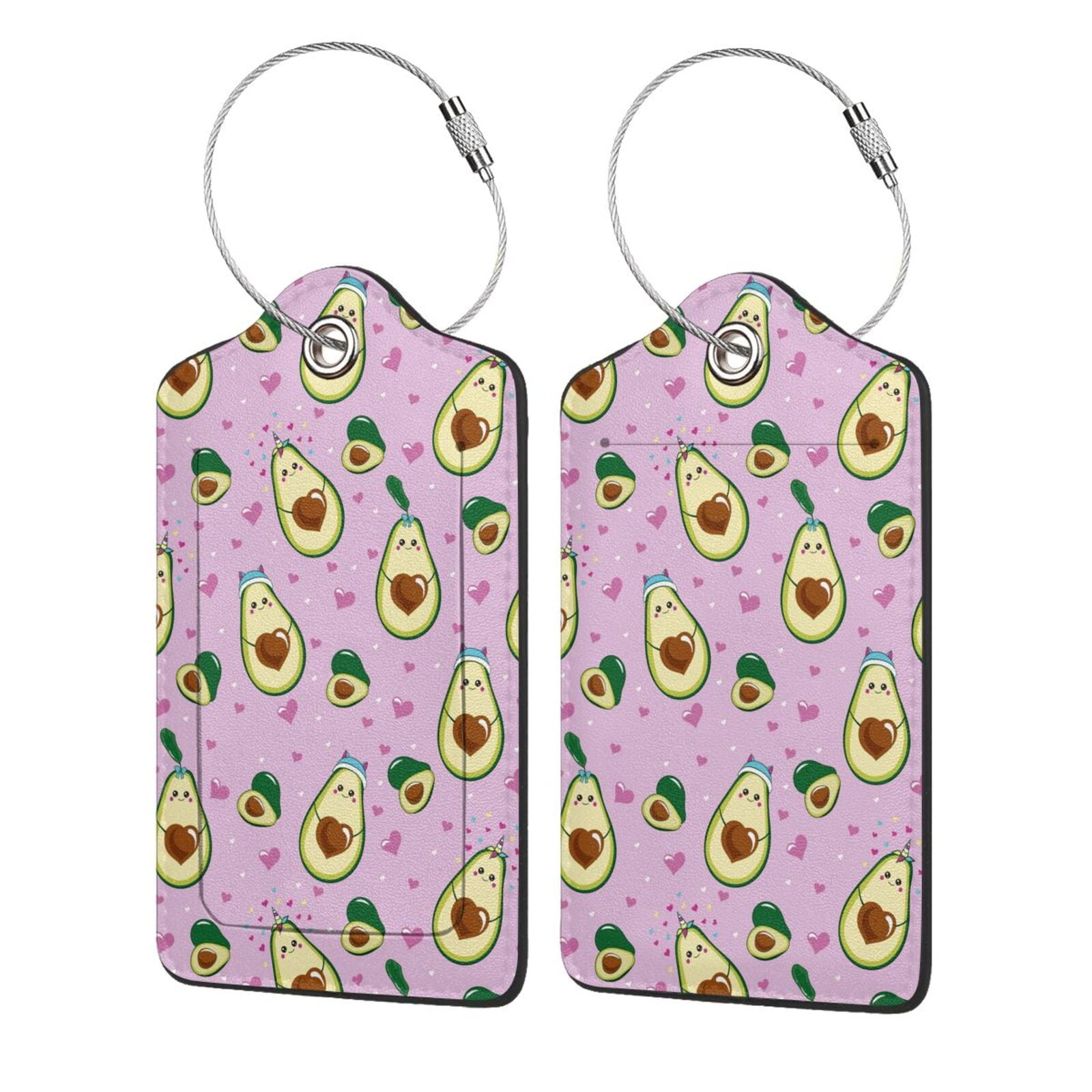 Disketp 2 Pcs Luggage Tag For Suitcase,Different Avocados Leather ...