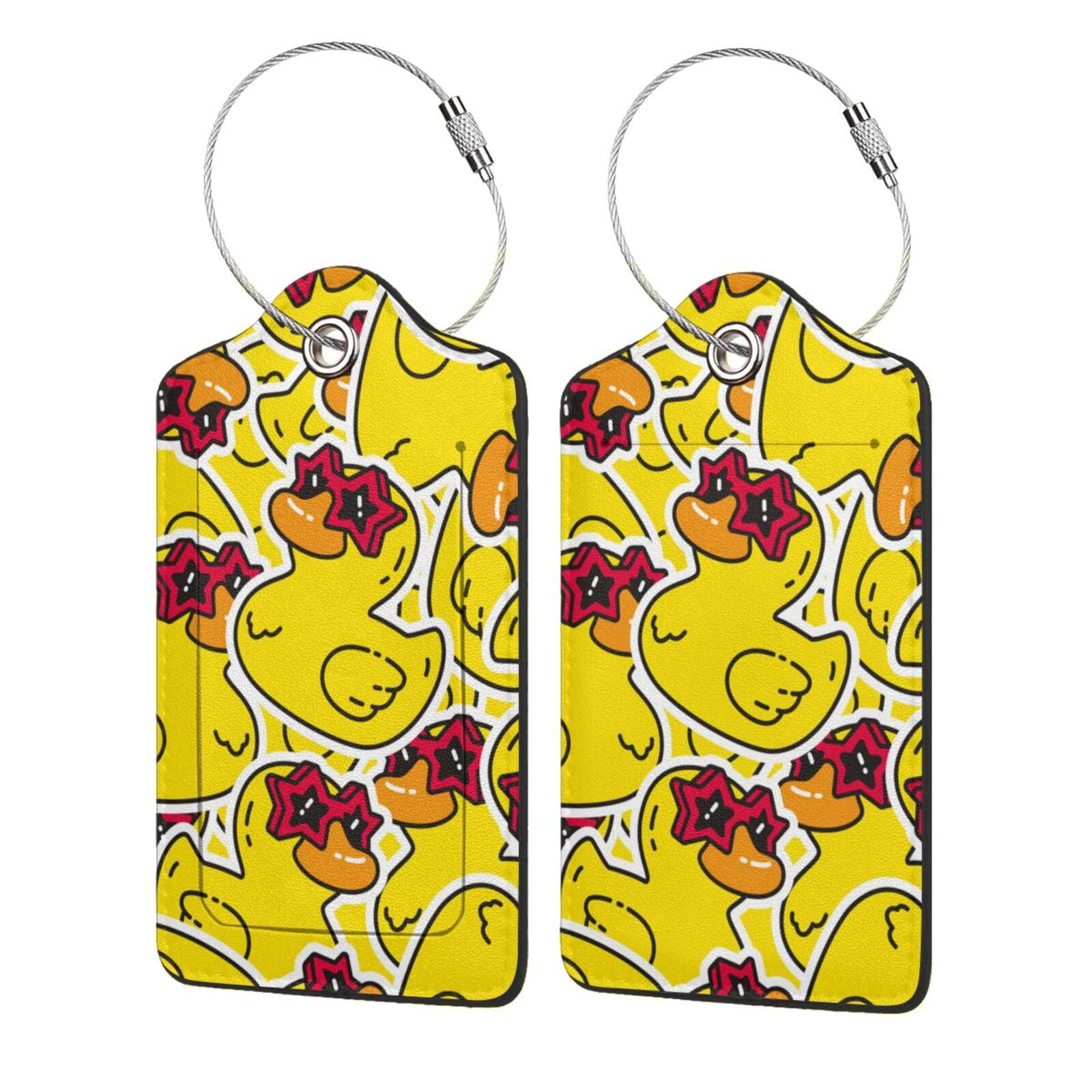 Disketp 2 Pcs Luggage Tag For Suitcase,Duck With Star Sunglasses ...