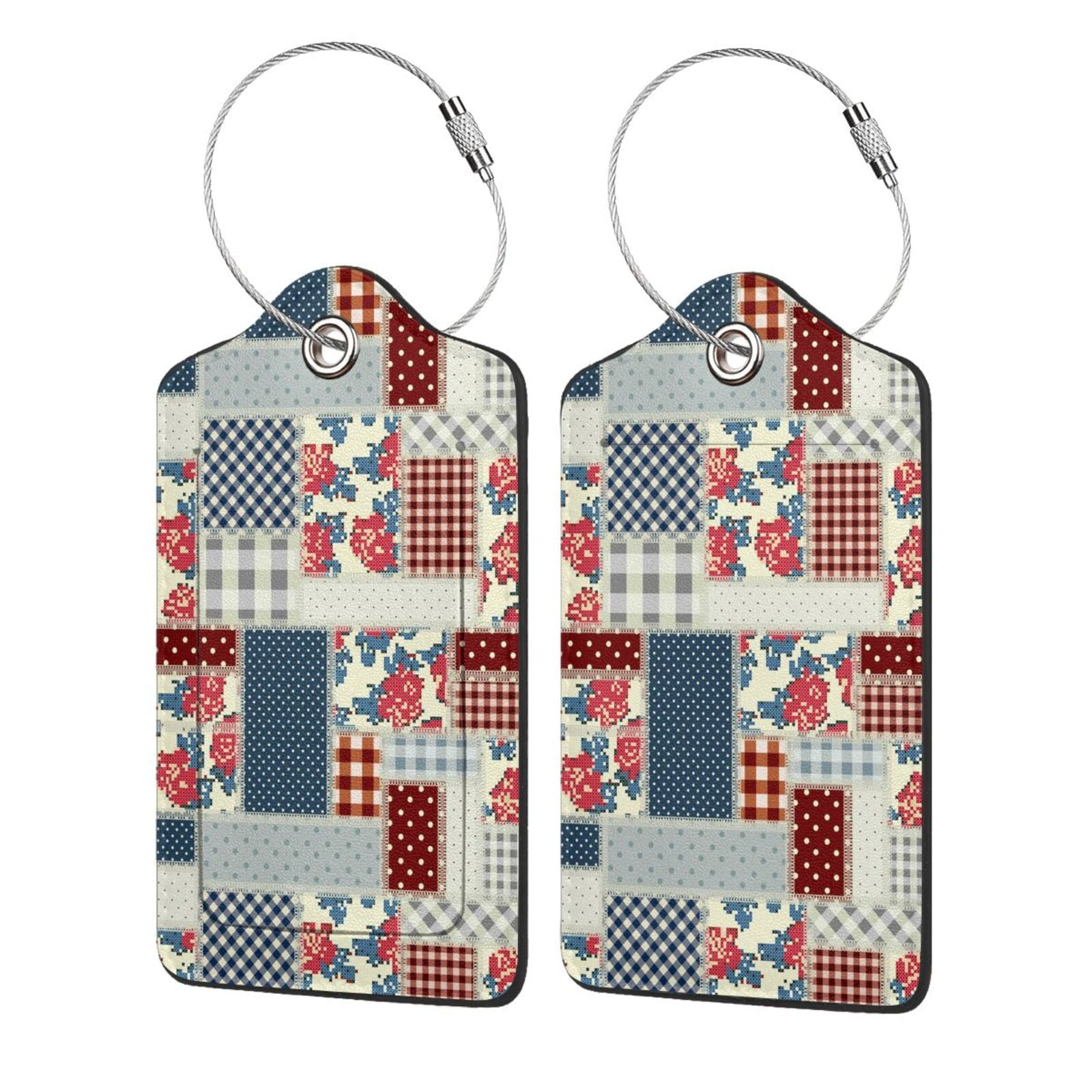 Disketp 2 Pcs Luggage Tag For Suitcase,Patchwork In Country Style ...
