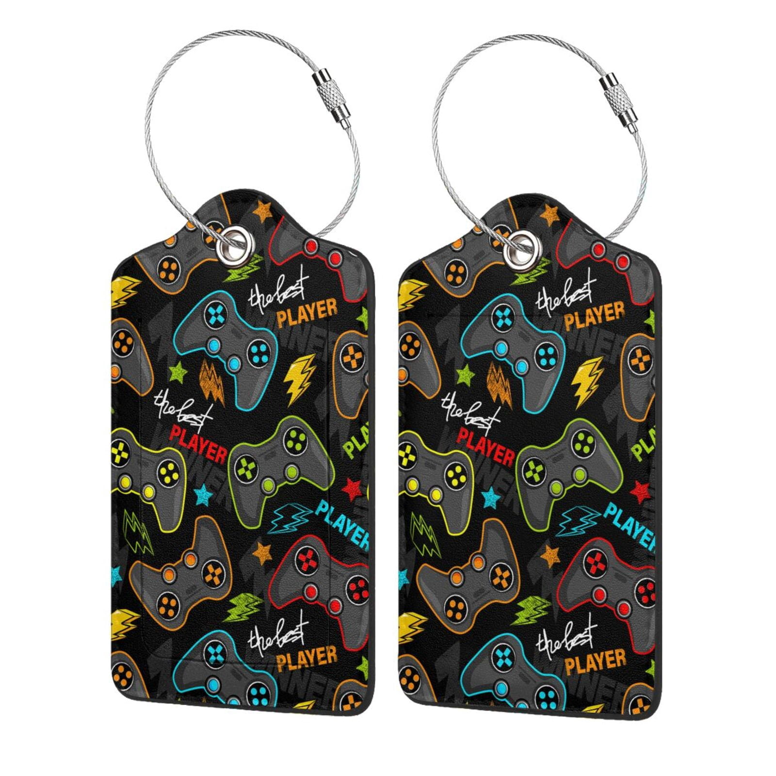 Disketp 2 Pcs Luggage Tag For Suitcase,Play Game3 Leather Baggage Tag ...