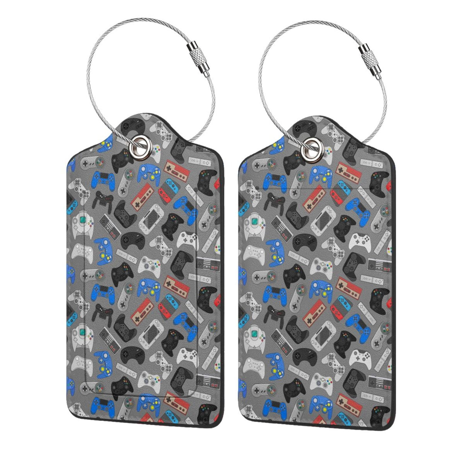 Disketp 2 Pcs Luggage Tag For Suitcase,Video Game Leather Baggage Tag ...