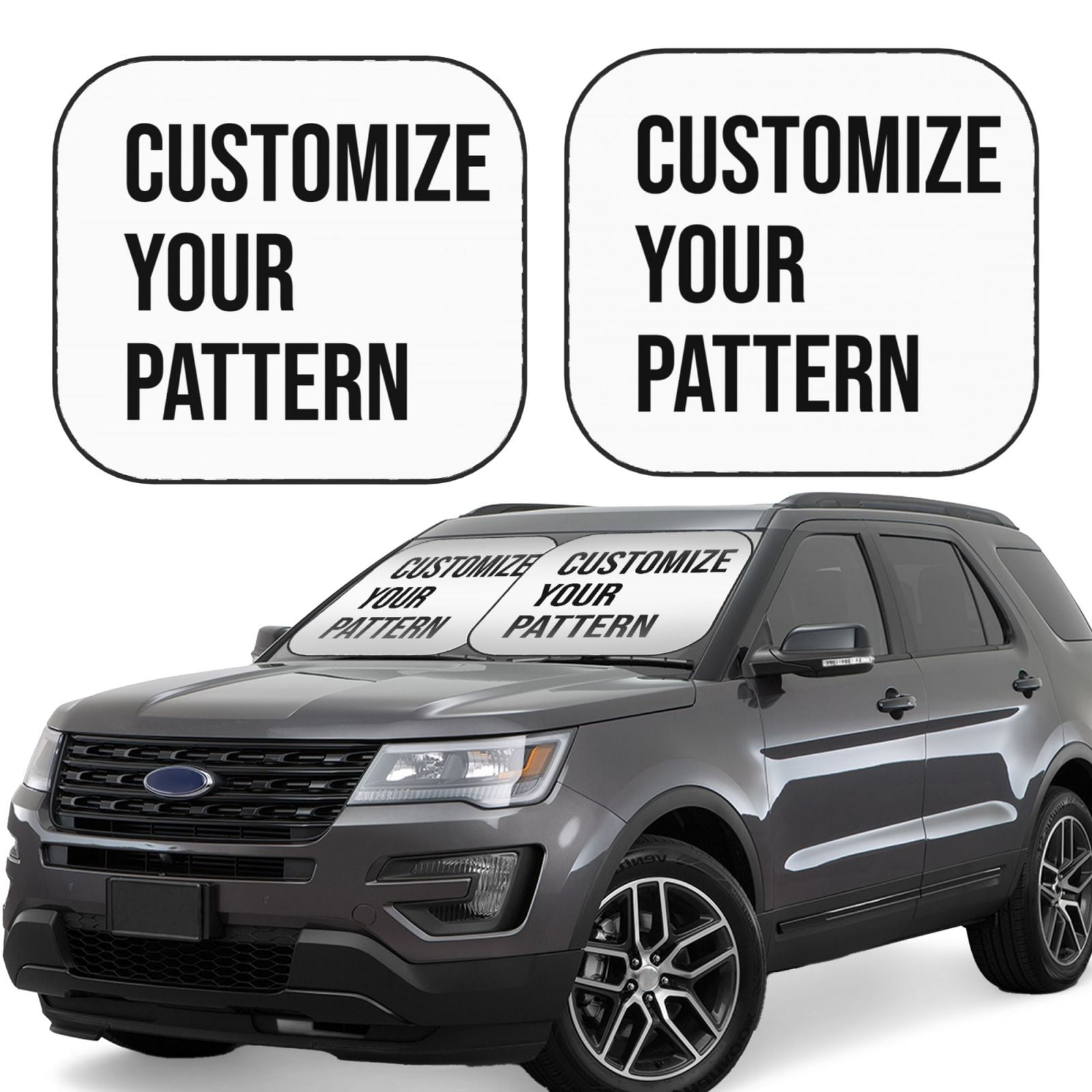 Disketp 2 Piece Customize Pattern Windshield Sunshades,Folding ...
