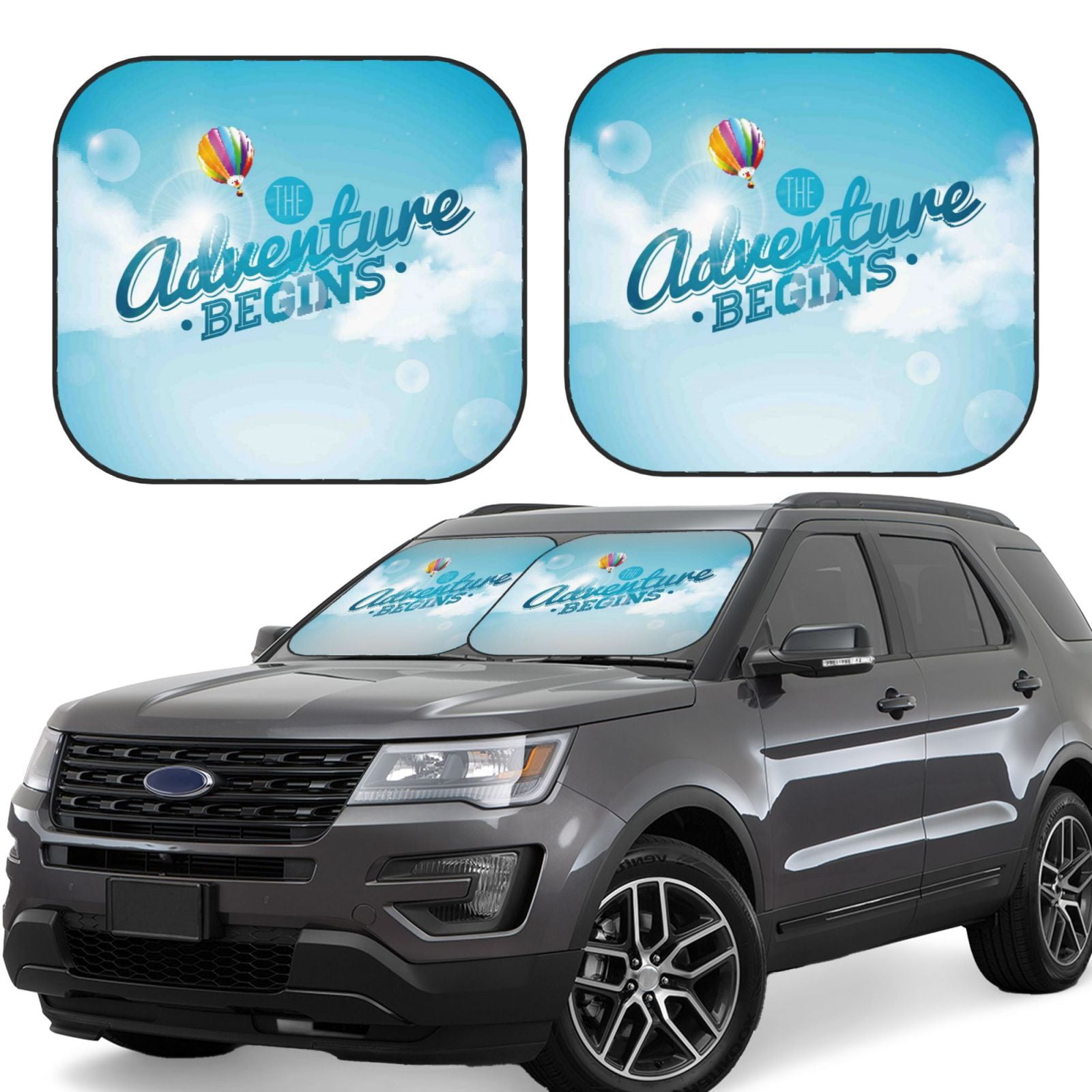 Disketp 2 Piece The Travel Adventure Begins Pattern Windshield ...
