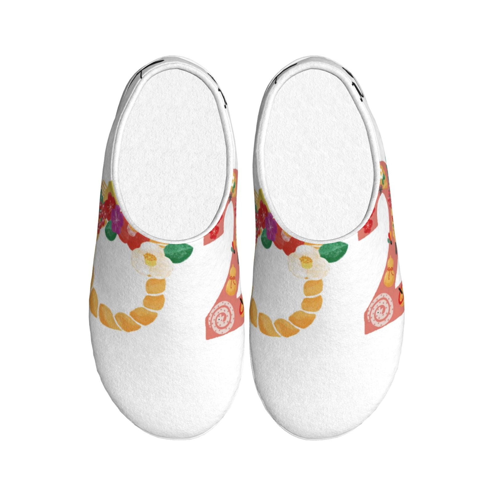 Disketp 2025 New Year'S Women's Men's Slippers Plush Slip-On House ...