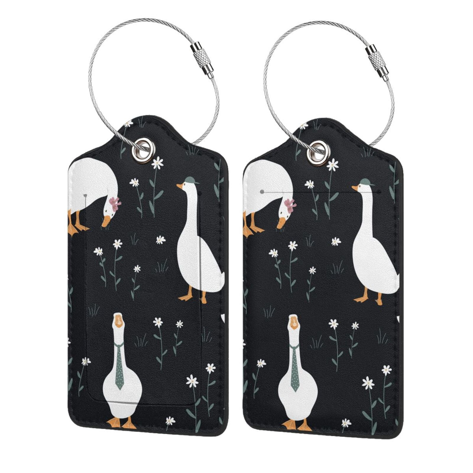 Disketp 4 Pcs Luggage Tag For Suitcase,Fashionable Goose Leather ...