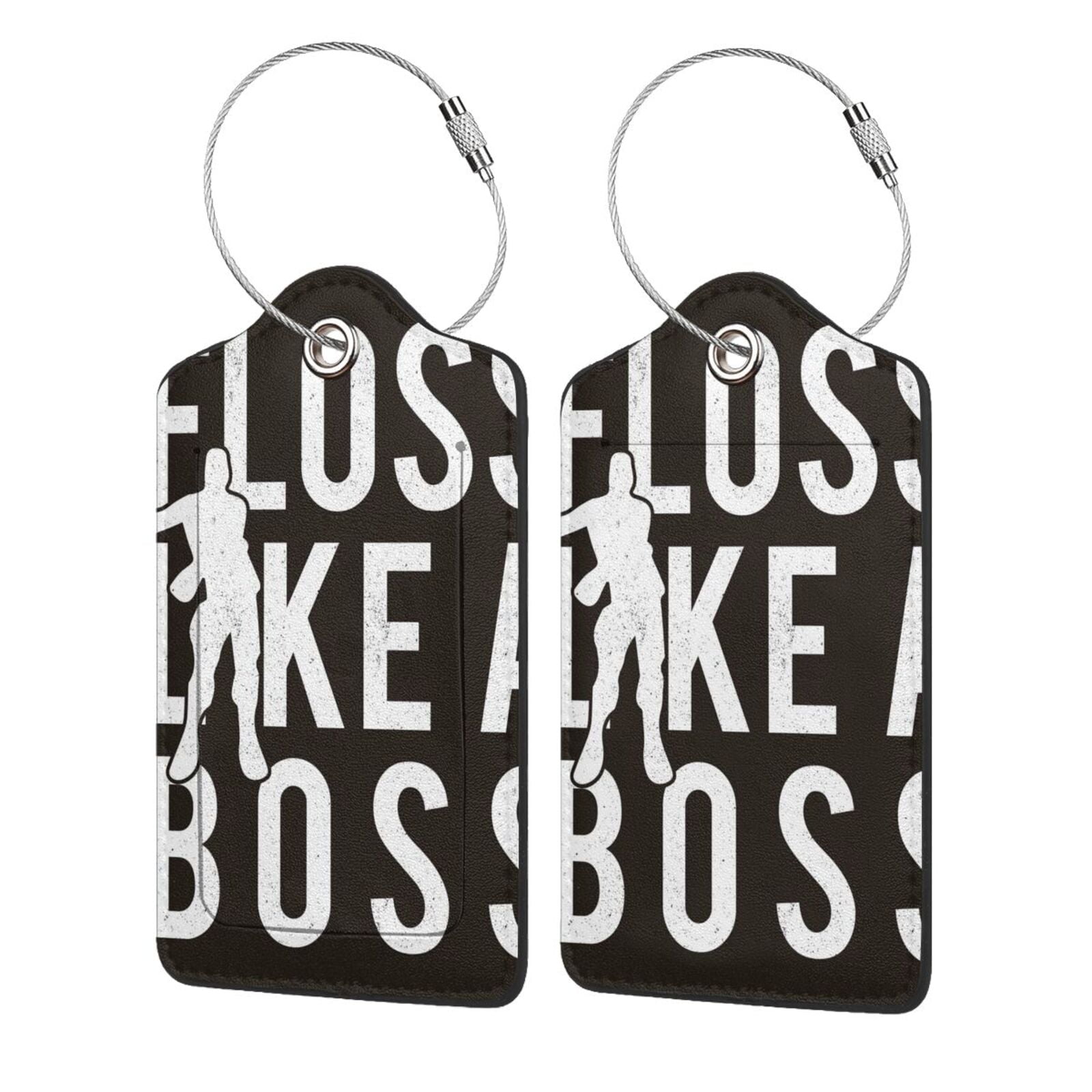 Disketp 4 Pcs Luggage Tag For Suitcase,Floss Like A Boss Leather ...