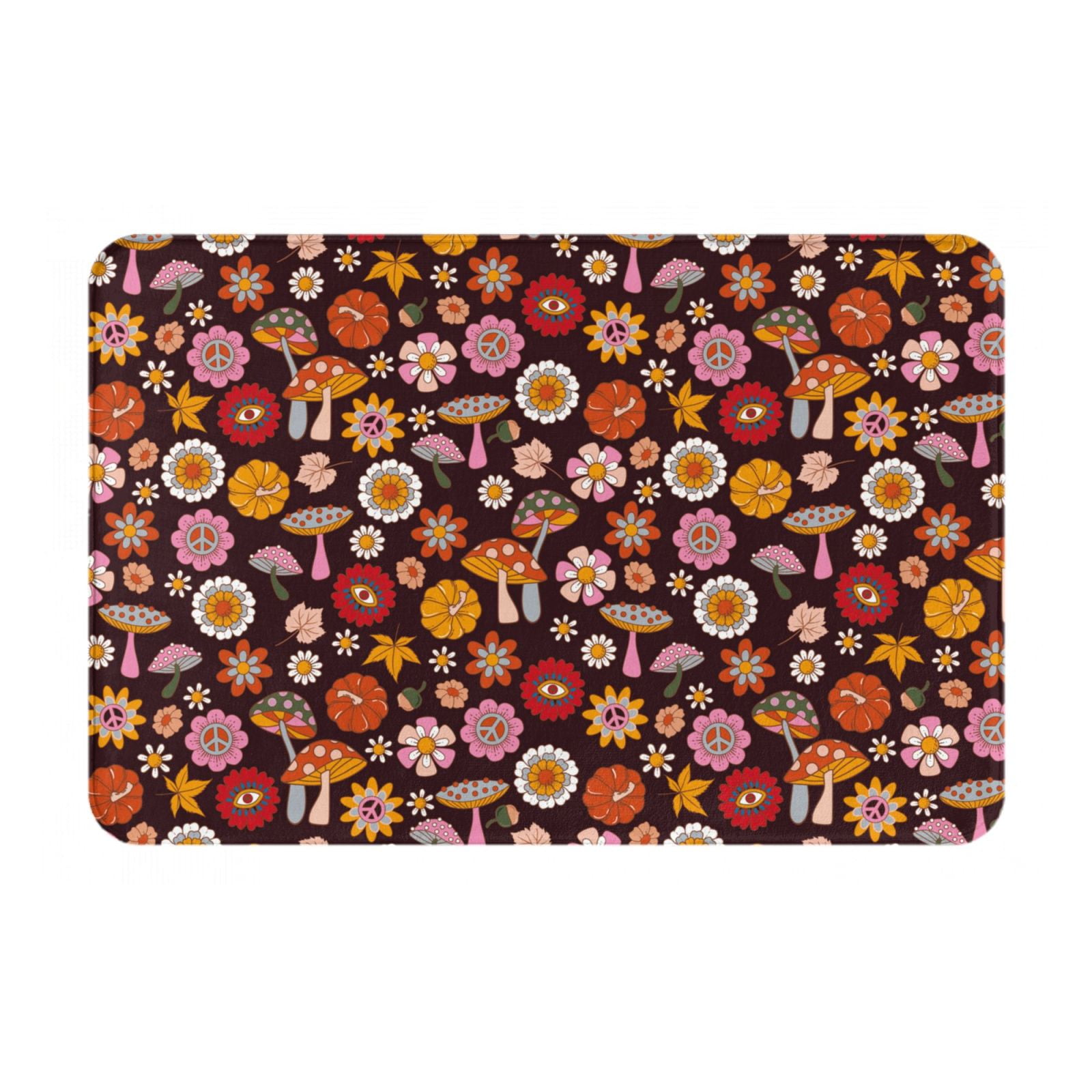 Disketp 70s Groovy Hippie Retro Mat For Front Door Outside - Doormat ...