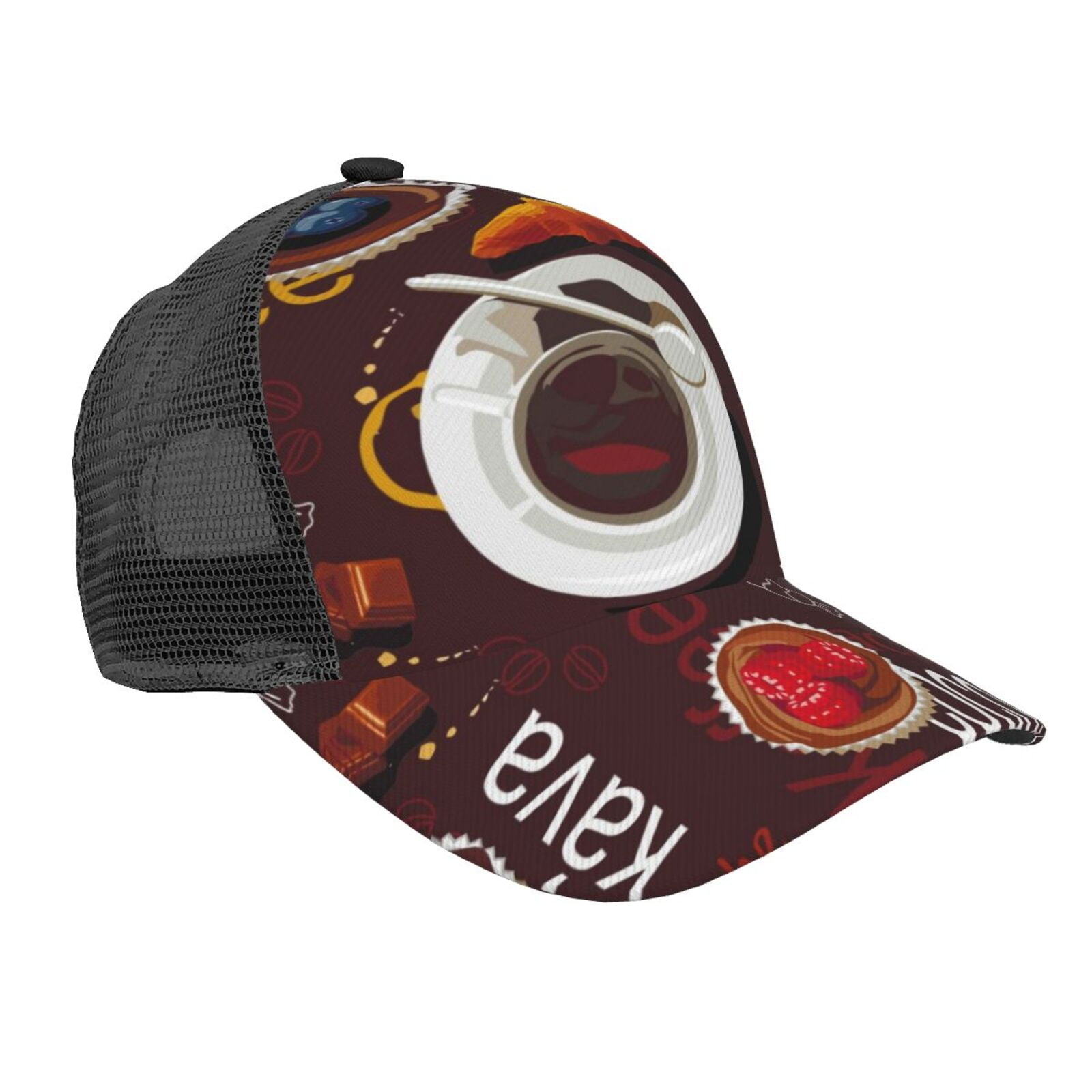 Disketp A Cup Of Black Coffee On A Saucer Print Trucker Hat Men Women ...