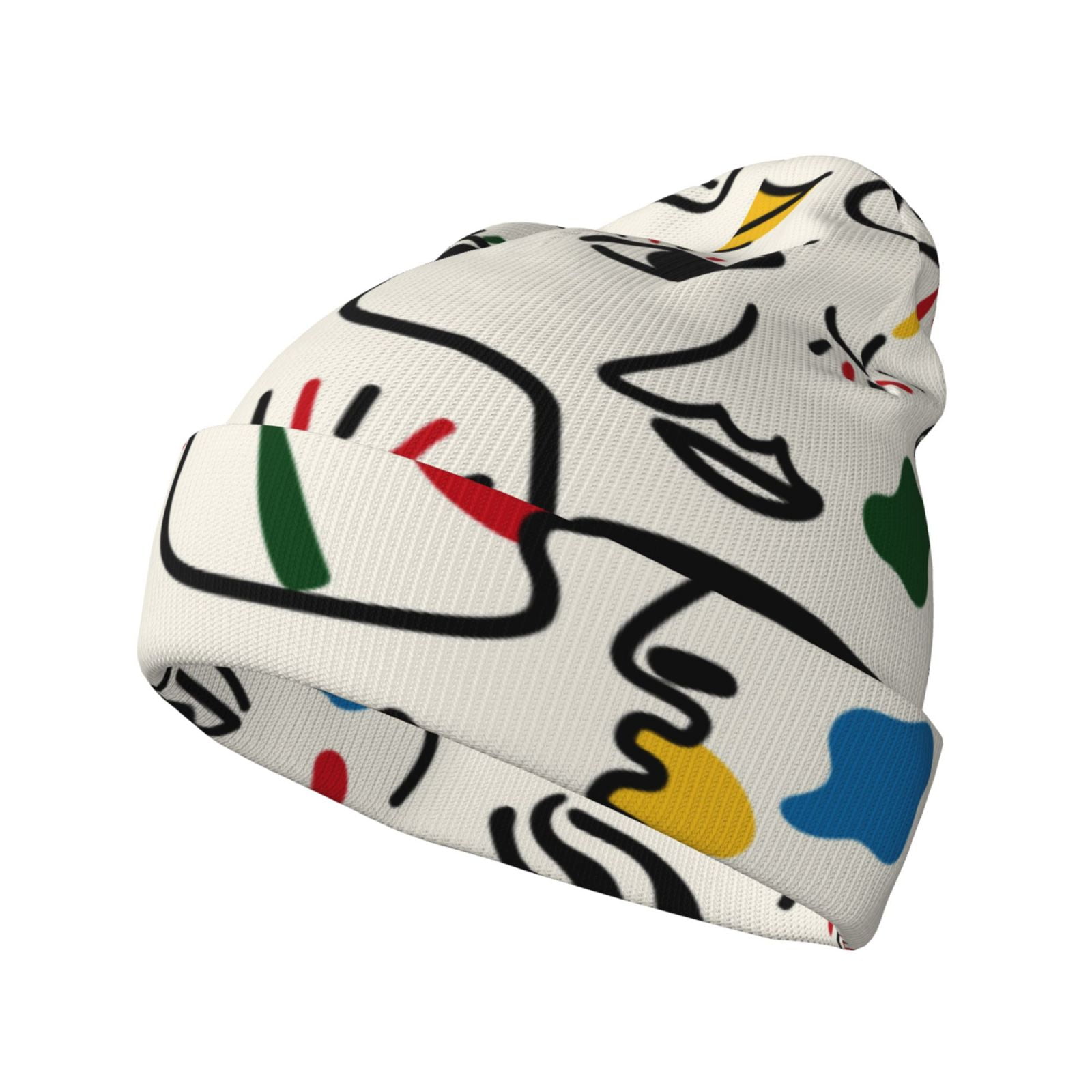 Disketp Aabstract Eyes Winter Beanie for Men Women Beanie Knit Hat ...