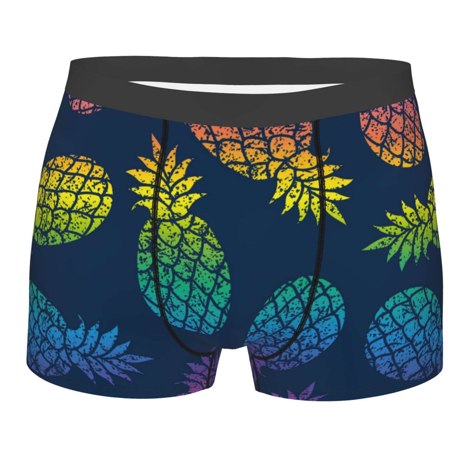 Disketp Abstract Bright Pineapple Fruit Retro Men'S Boxer Briefs,Soft ...
