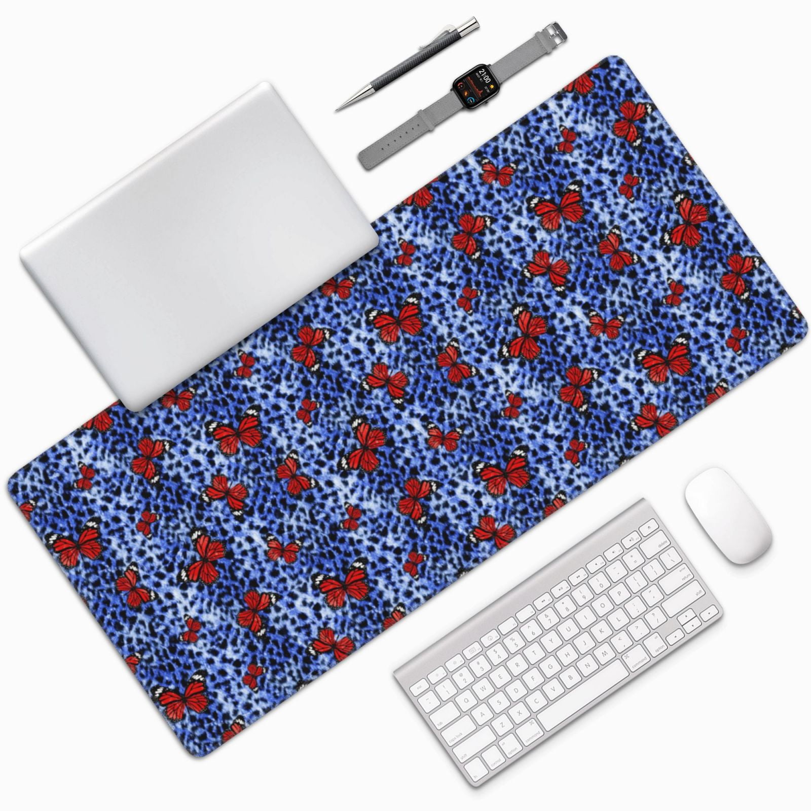 Disketp Abstract Colorful Butterflies Gaming Mouse Mat Long Extended ...