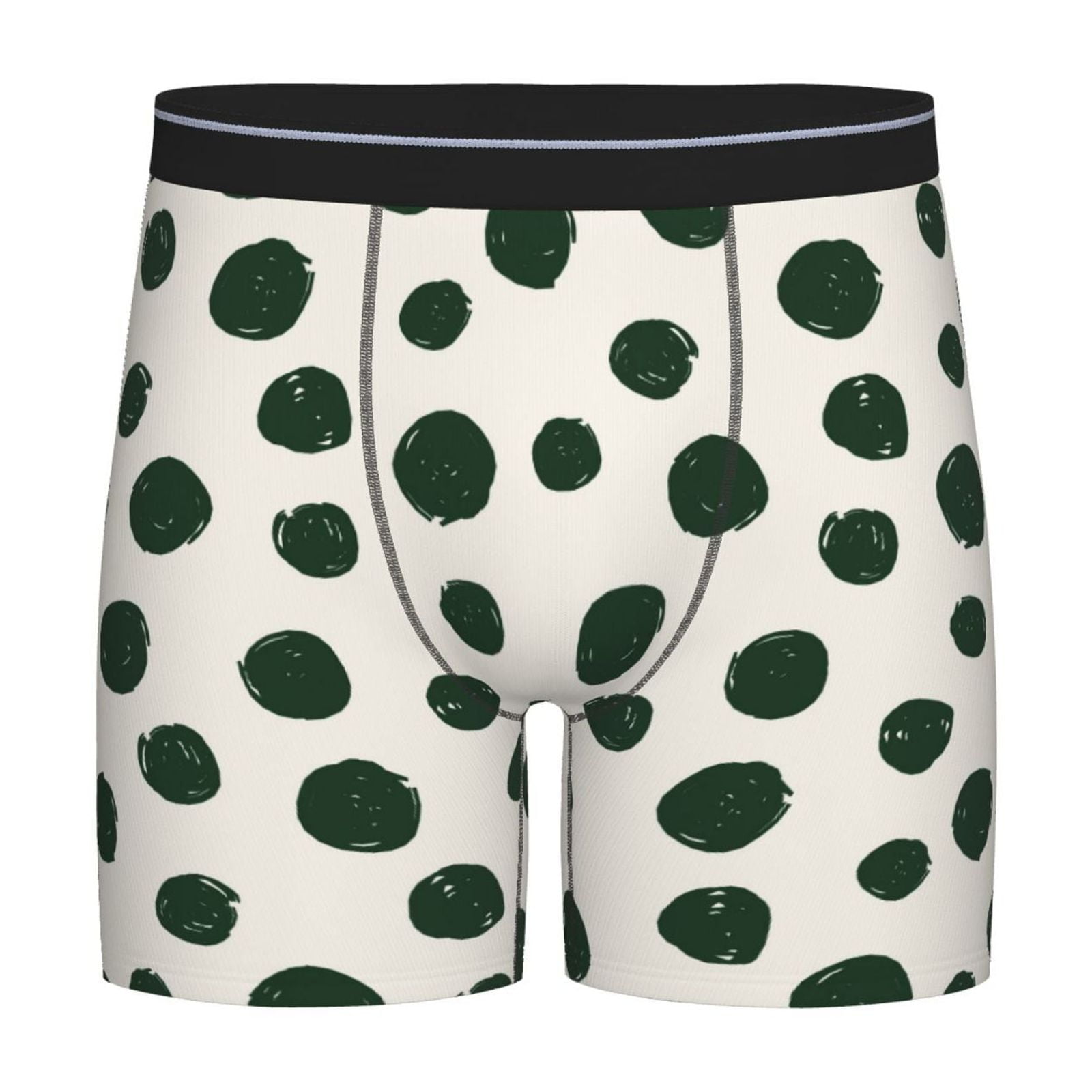 Disketp Abstract Green Polka Dot Men's Boxer Briefs Men’s Underwear ...