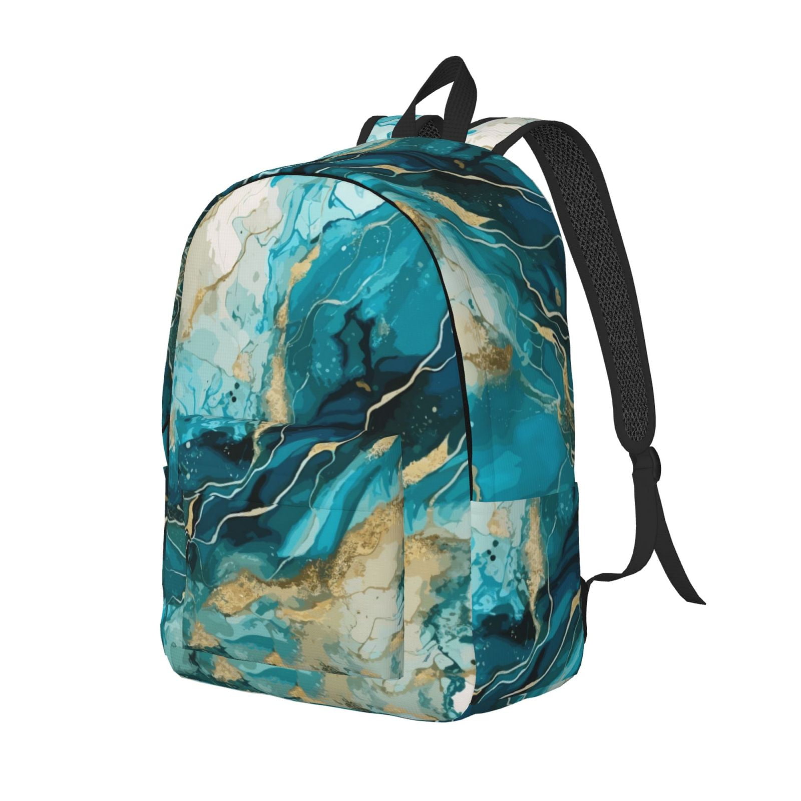 Disketp Abstract Ocean Currents Canvas Backpack Lightweight Travel ...
