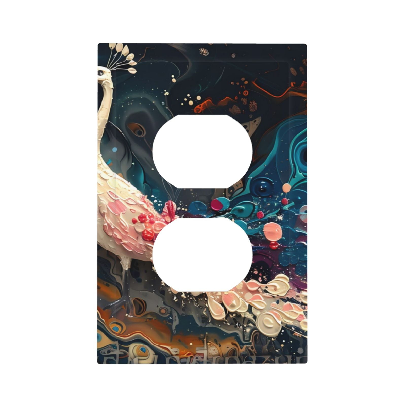 Disketp Abstract Peacock Painting Decorator Light Switch or Receptacle ...