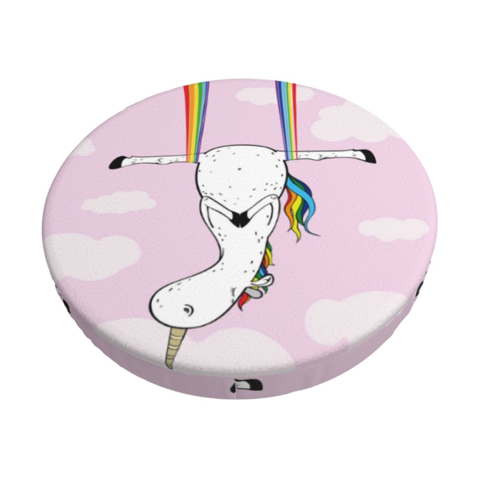 Disketp Aerial Yoga For Unicorn Stool Covers Round, Super Soft Round ...