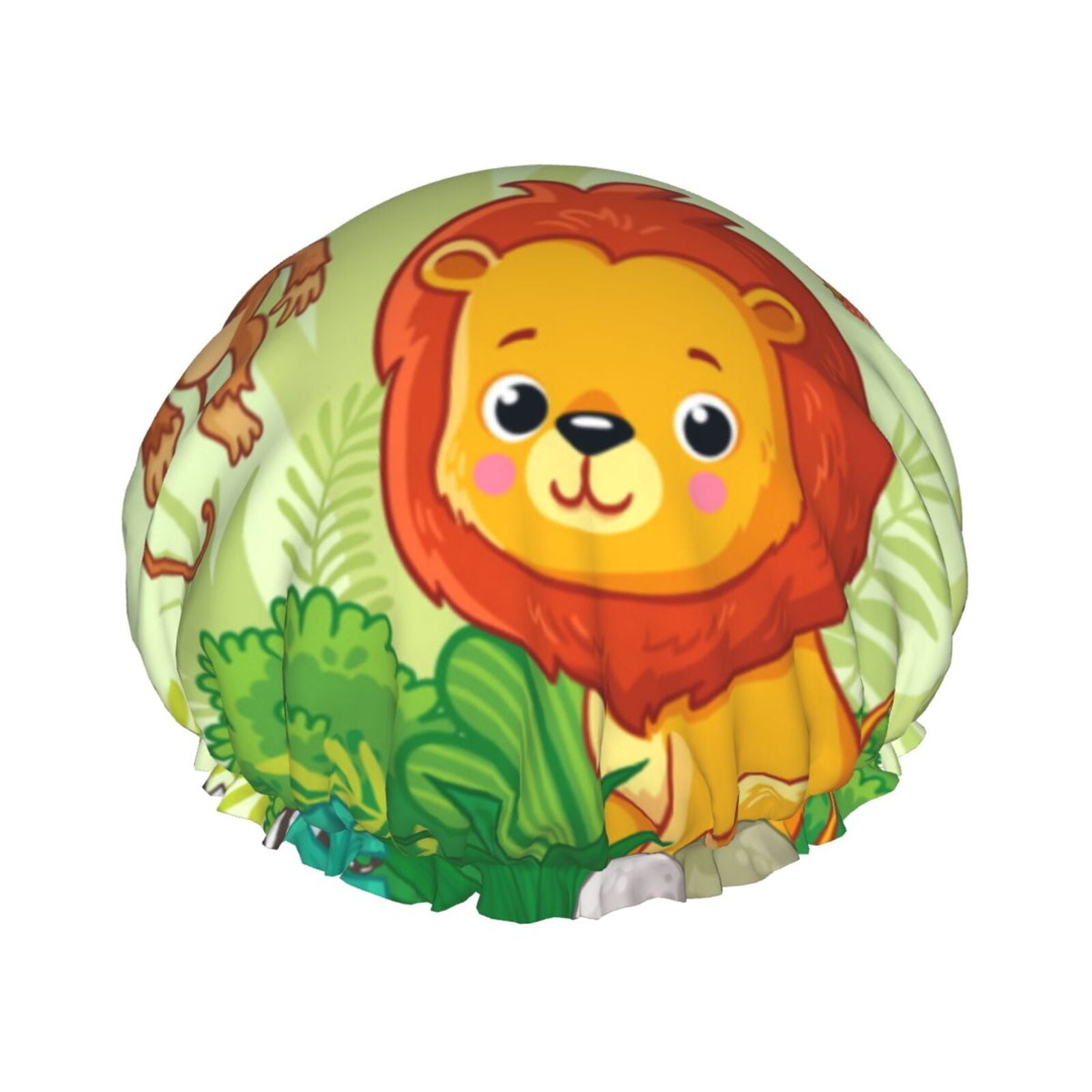 Disketp African Animals In The Jungle Shower Caps,Reusable Shower Cap ...