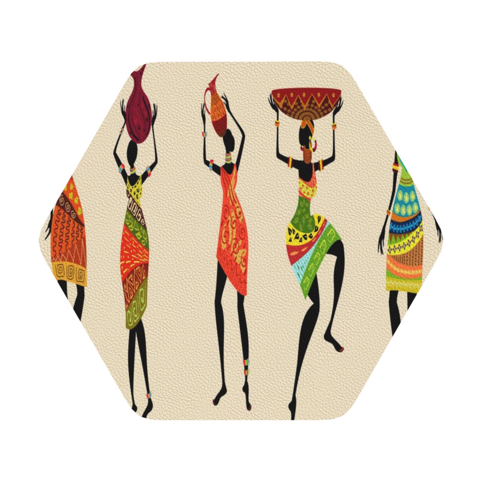 Disketp African Women In Traditional Clothes Funny Coasters,6 Pcs ...