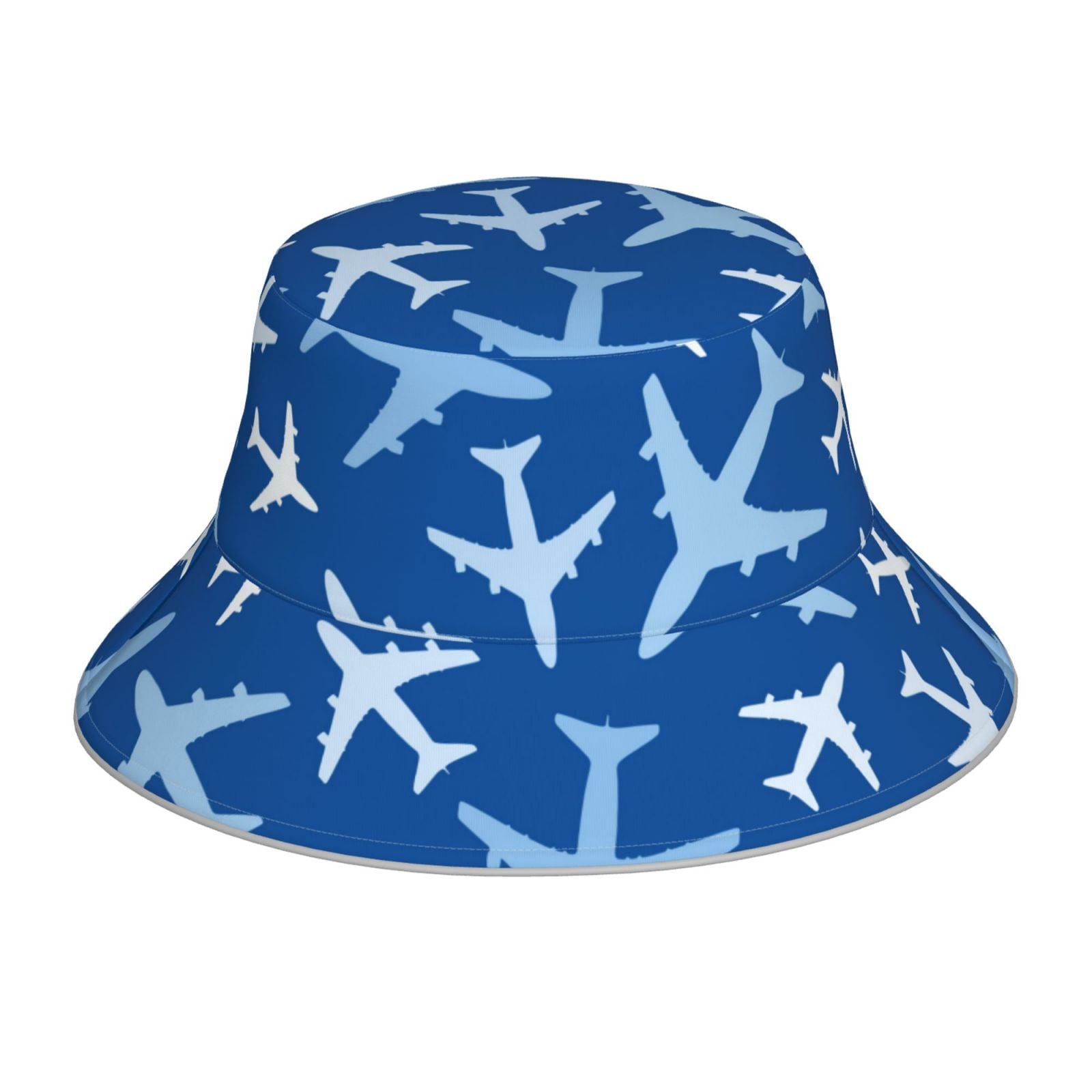 Disketp Airplanes In The Sky Print Reflective Bucket Hat Beach Hat ...