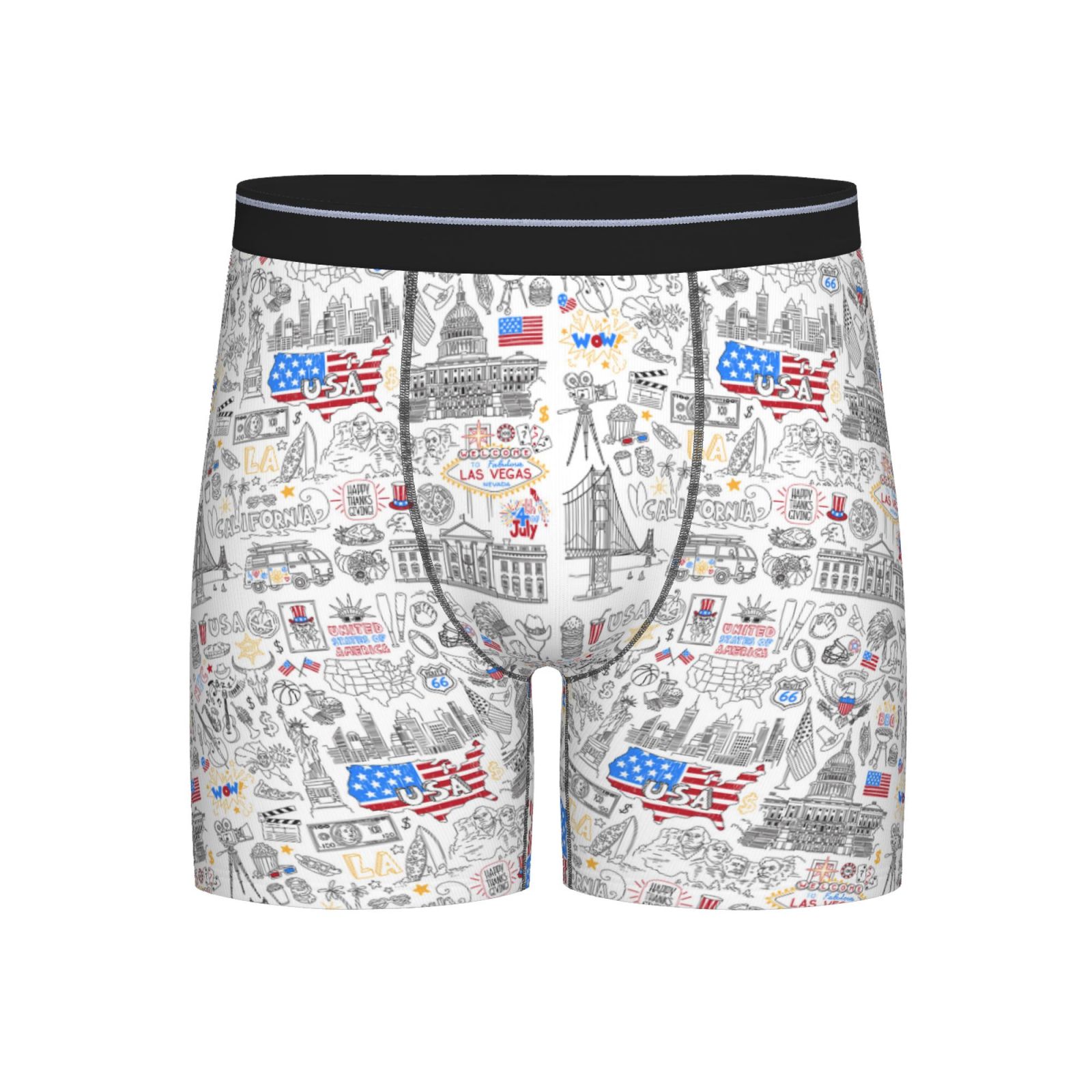 Disketp America Landmarks2 Men's Boxer Briefs Men’s Underwear Boxer ...