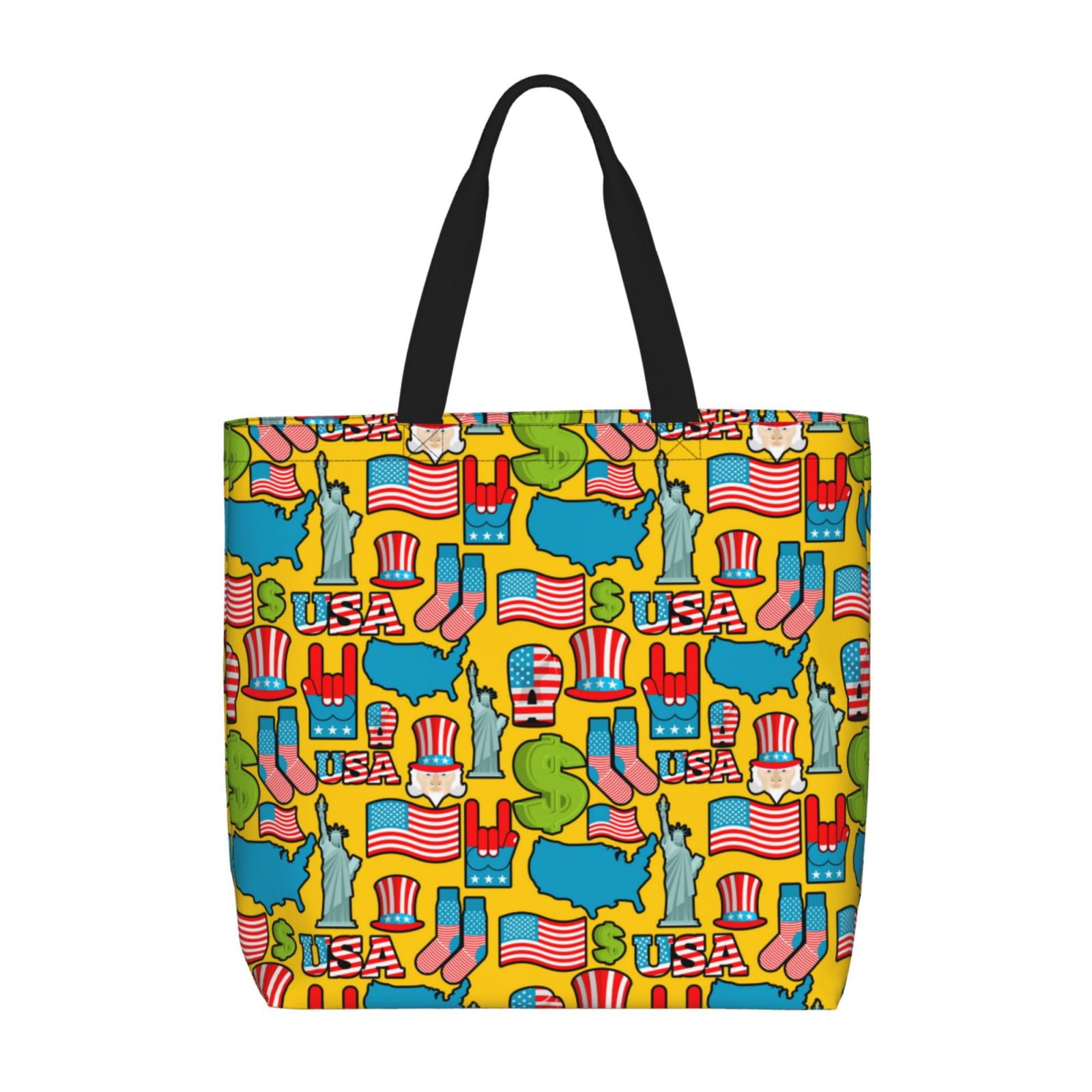 Disketp America Symbols Canvas Tote Bag,Women Shoulder Bag Crossbody ...