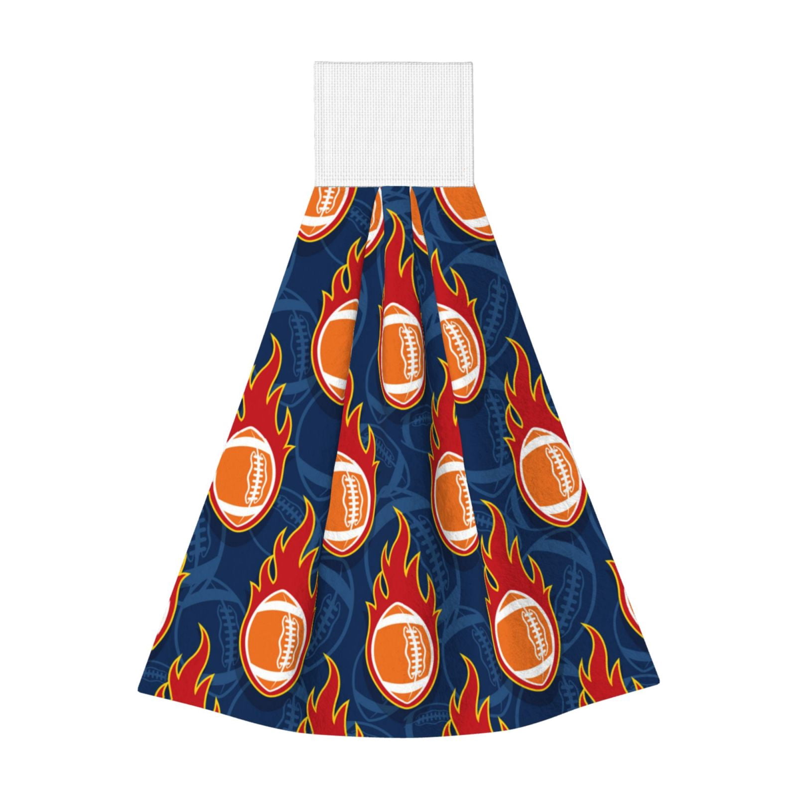 Disketp American Football and Fire Flames Hanging Kitchen Towel Tie ...