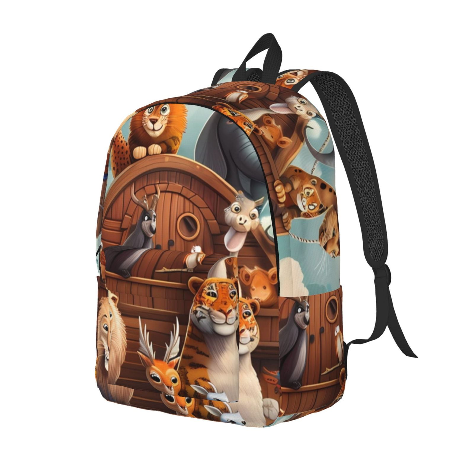 Disketp Animal Filled Noahs Ark Canvas Backpack Lightweight Travel ...