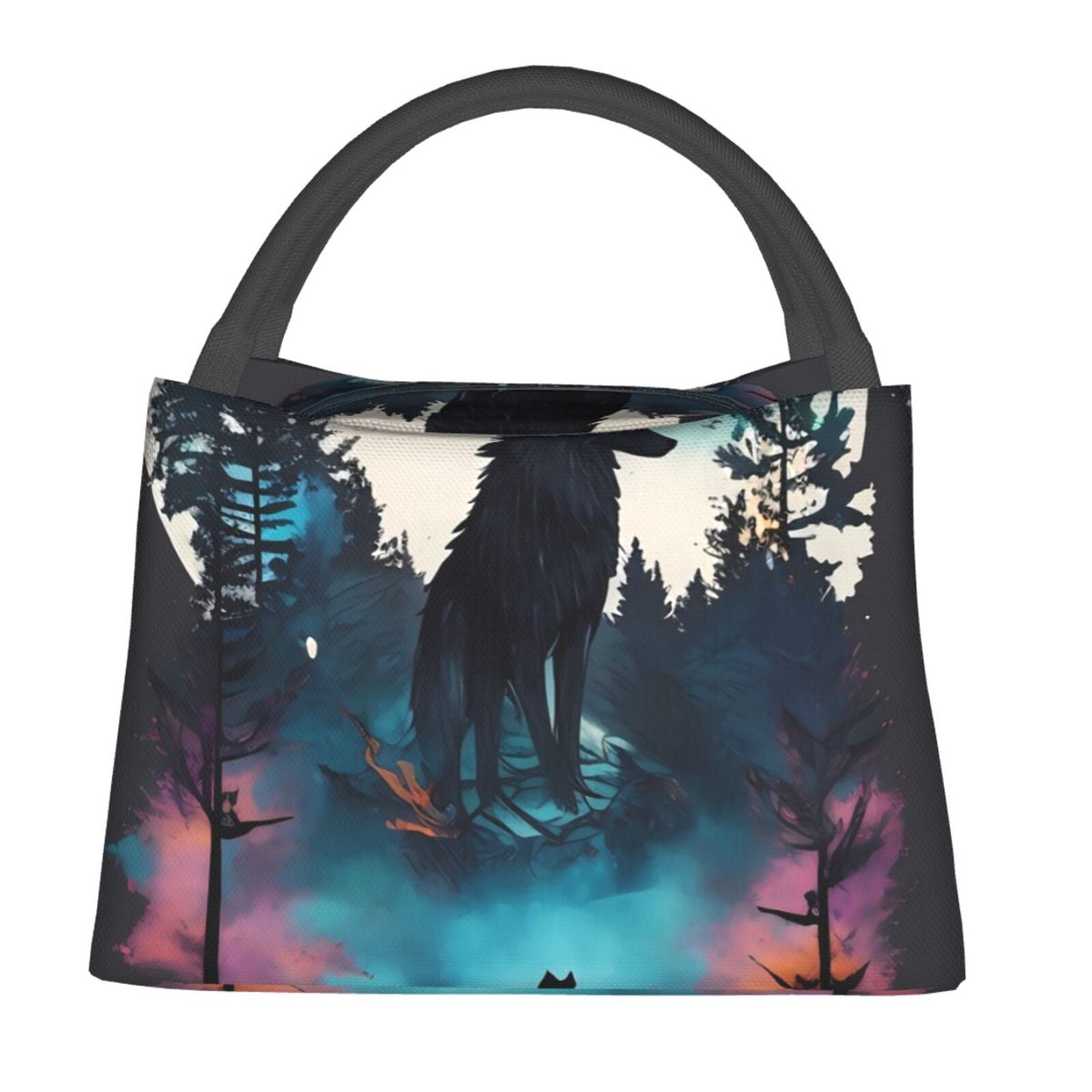 Disketp Artistic Moon Valley Wolf Insulated Bags, Insulated Cooler Bag ...
