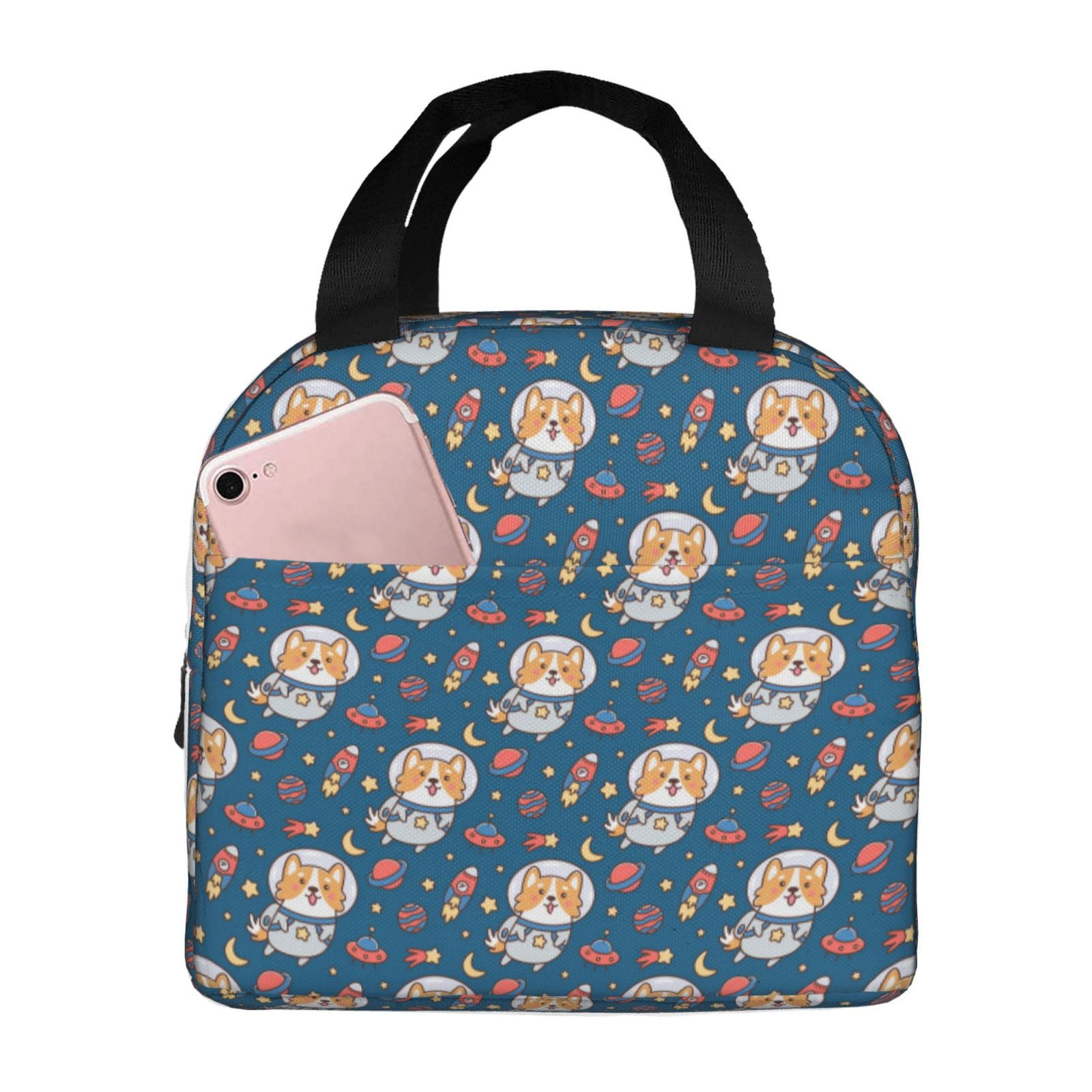 Disketp Astronaut Corgi Dog Lunch Bag for Women Men, Leakproof Thermal ...