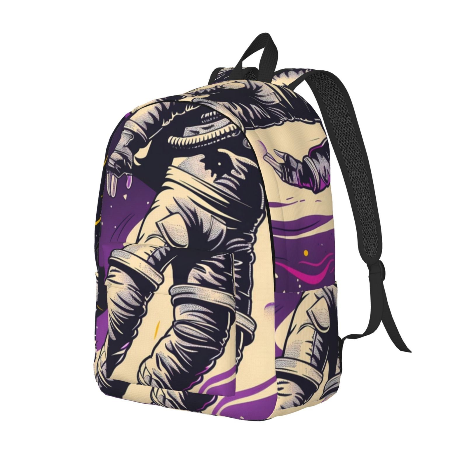 Disketp Astronaut Floating purple Space Canvas Backpack Lightweight ...