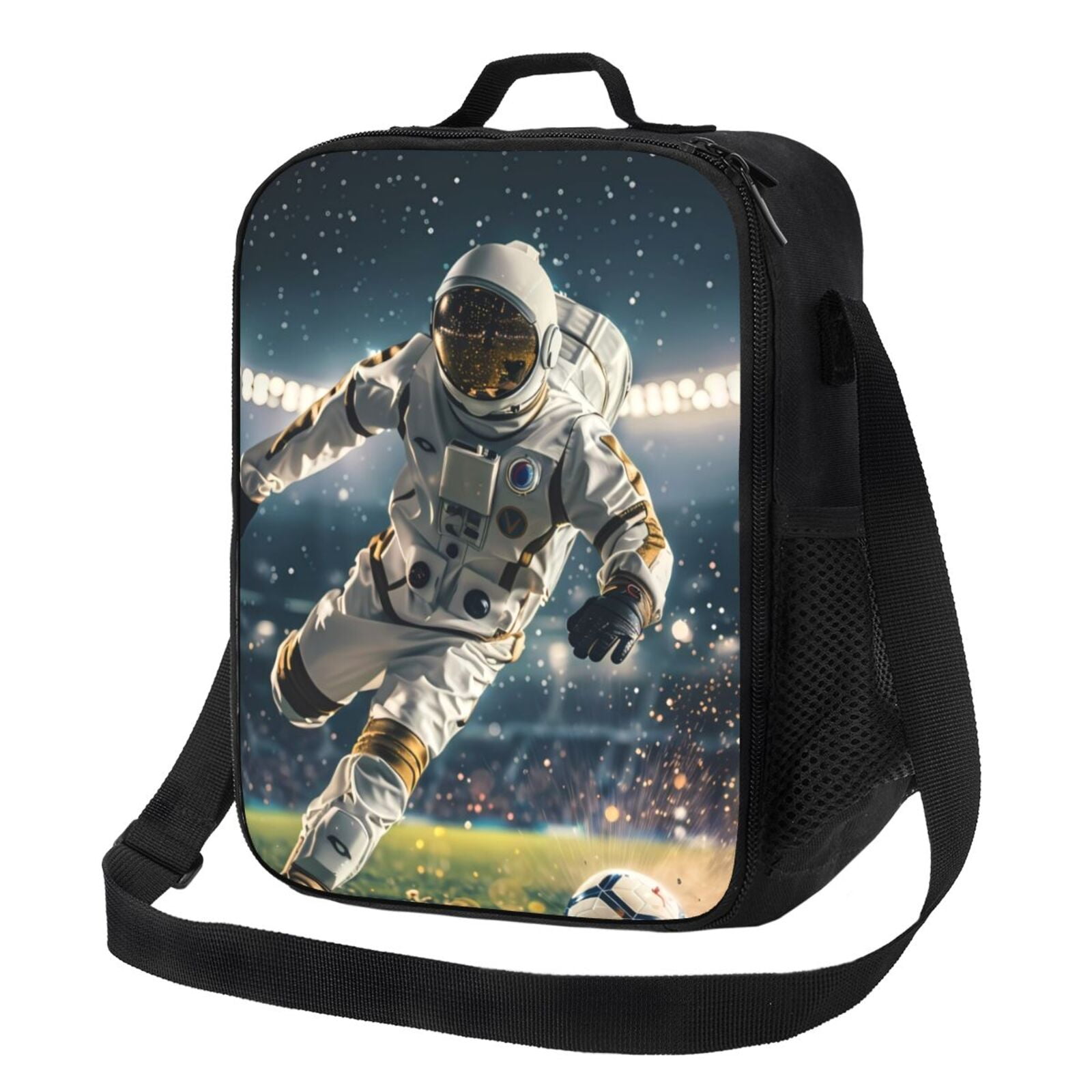 Disketp Astronaut Soccer Field Insulated Lunch Bag Lunch Box - Lunch ...