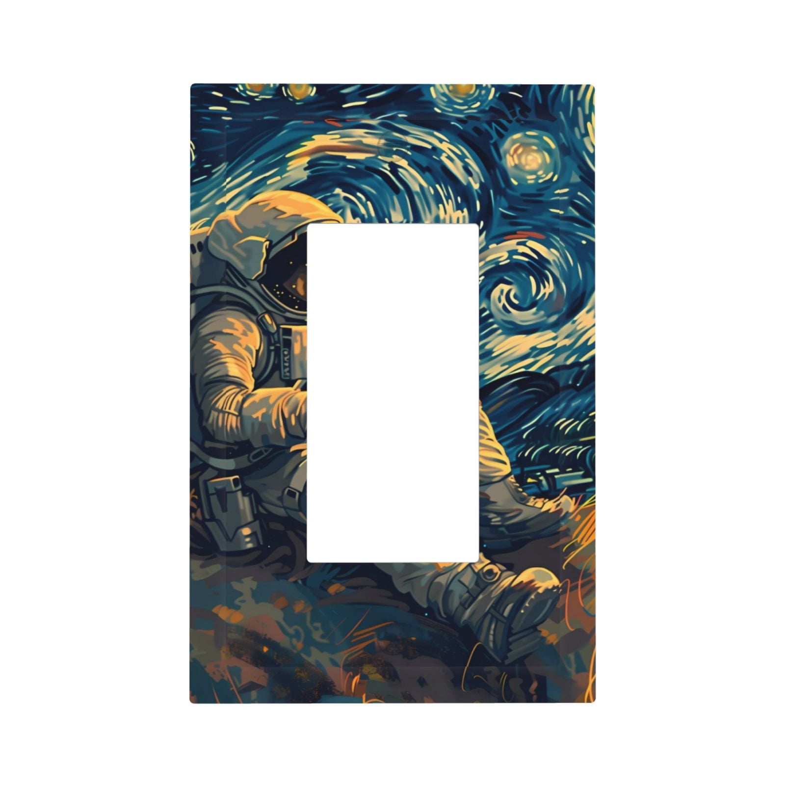 Disketp Astronaut Starry Night Decorative Light Switch or Outlet Wall ...