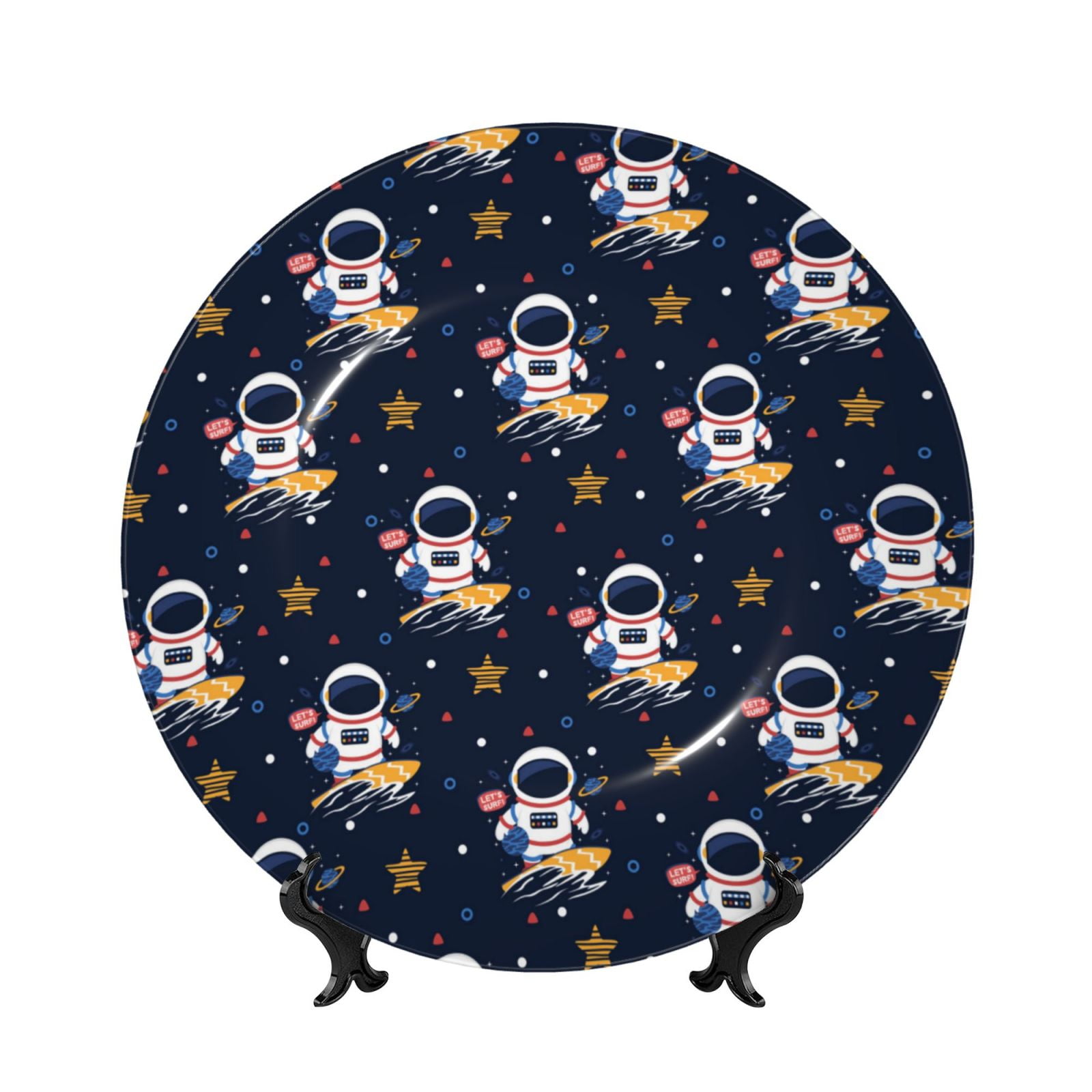 Disketp Astronaut Surfing Ceramic Plate Dinner Plates Bone China ...
