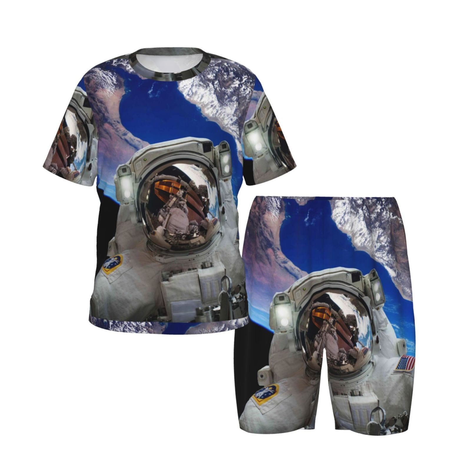 Disketp Astronaut in Outer Space for Kids Short Sleeve Pajamas Kids ...