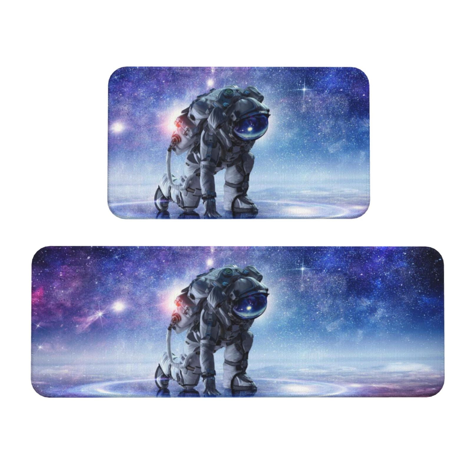 Disketp Astronauts Start Running Kitchen Mat Cushioned Rug Set, 2 ...