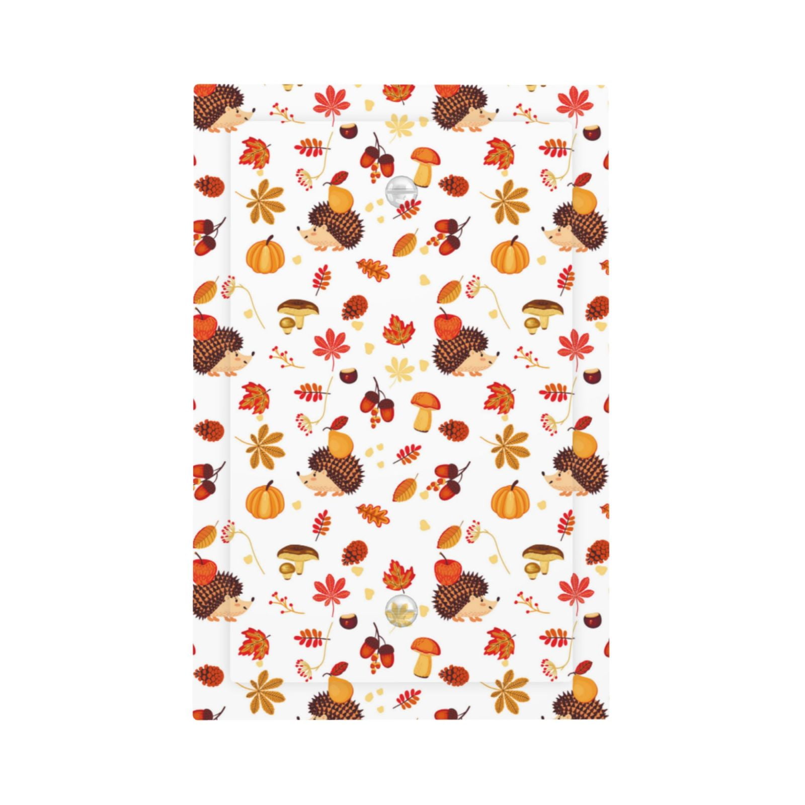 Disketp Autumn Maple Leaf with Hedgehog Decorator Light Switch or ...