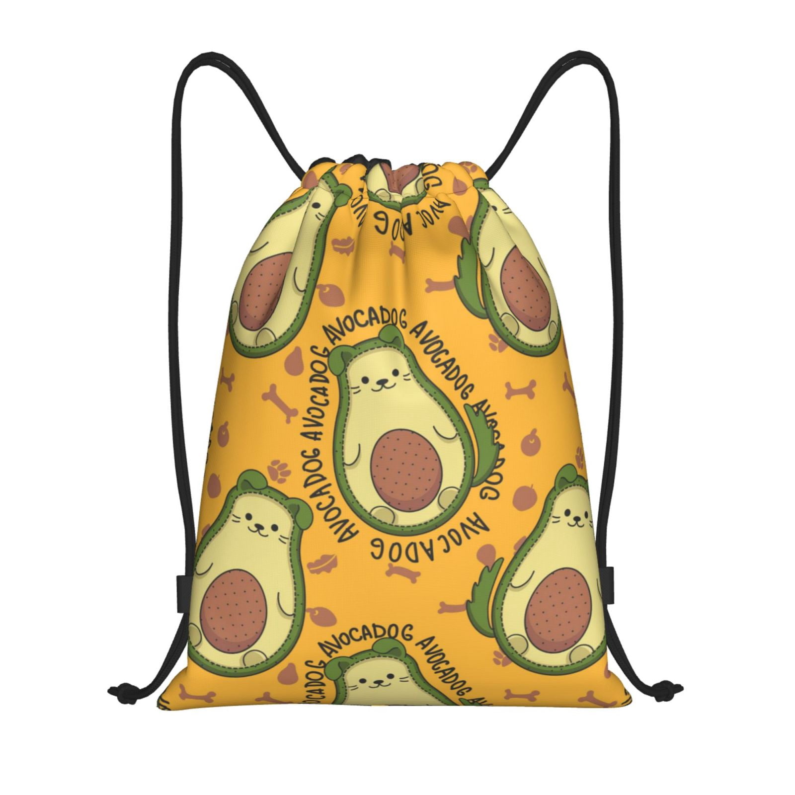 Disketp Avocado Dog Drawstring Backpack Drawstring Gym Bags Draw String ...