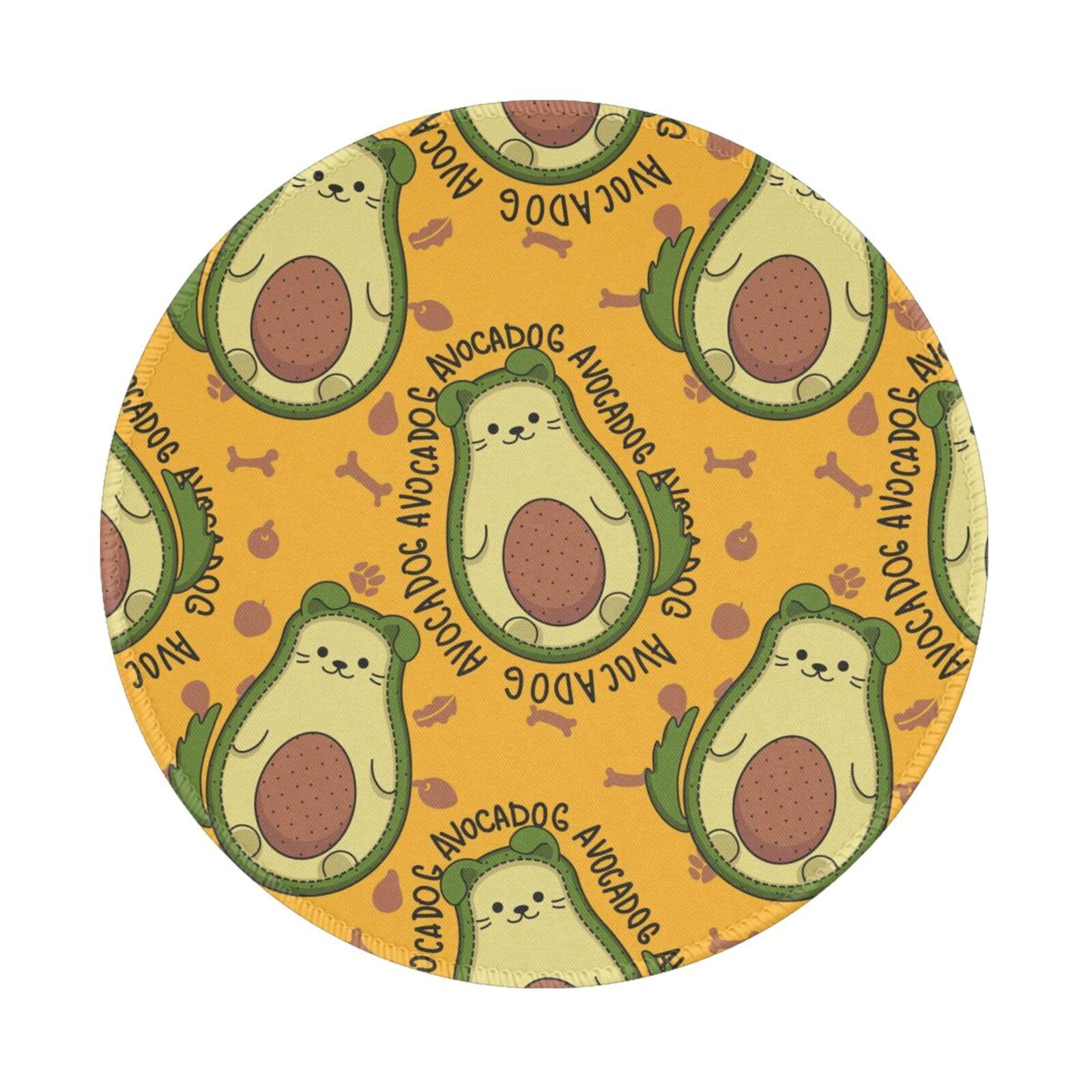 Disketp Avocado Dog Small Mouse Pad 7.9x7.9 Inches,Washable Round ...