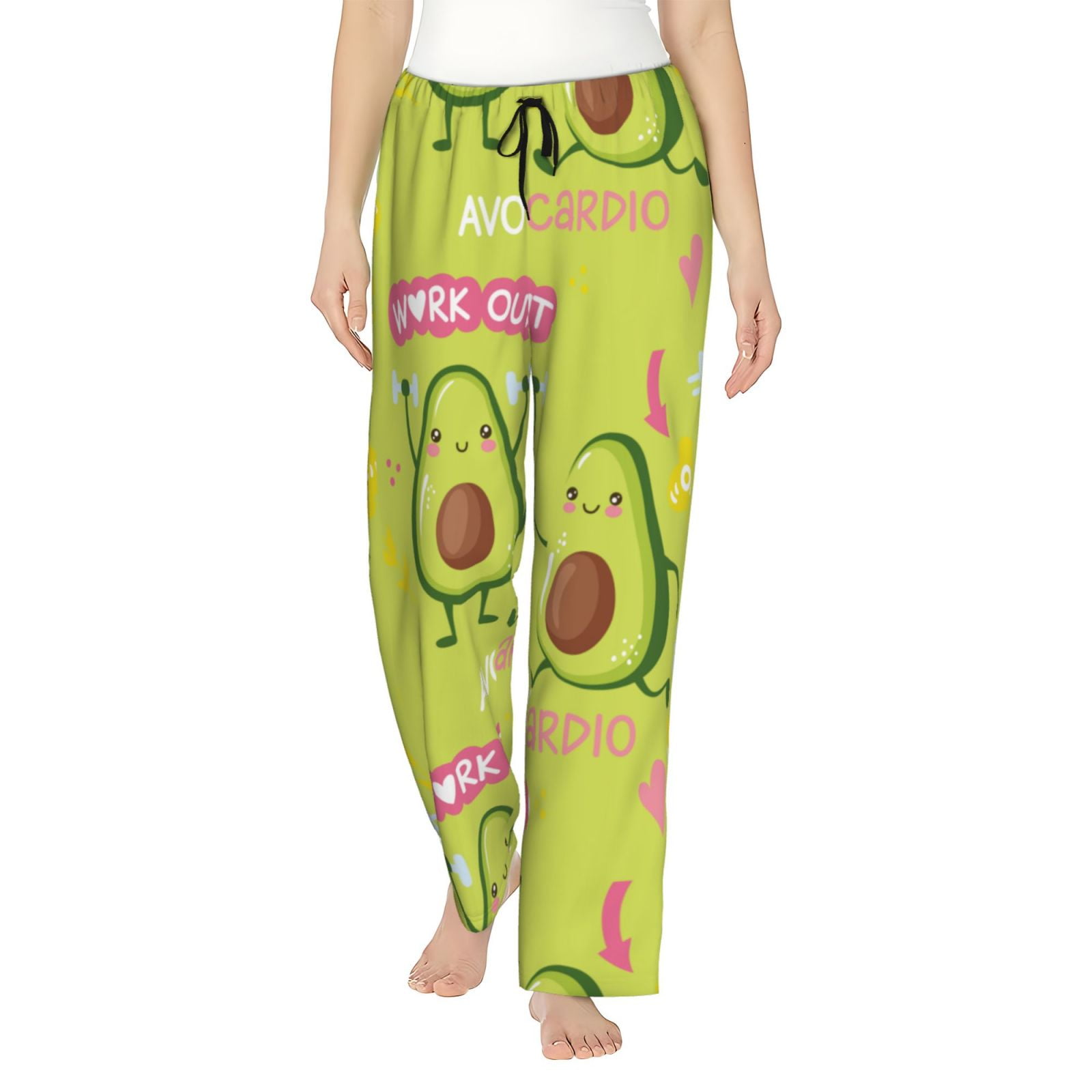 Disketp Avocado Work Out Print Women'S Comfy Pajama Pants Casual ...