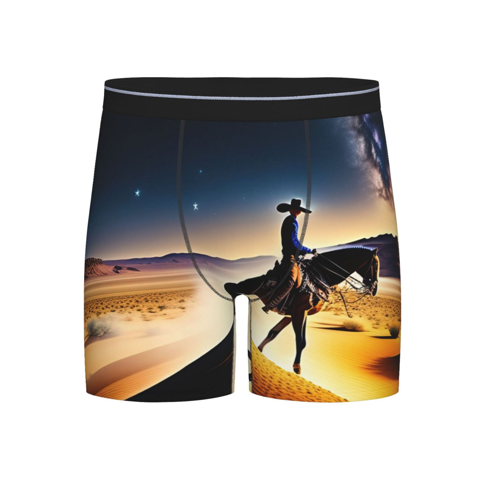 Disketp Azure Sky Western Desert Cowboy Men's Boxer Briefs Men’s ...