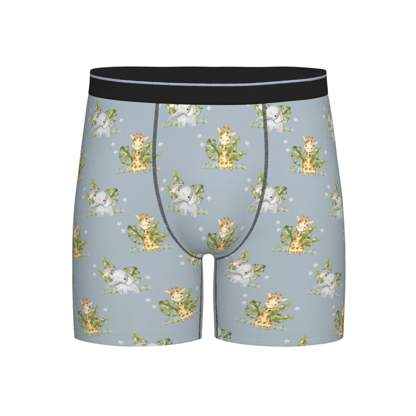 Disketp Baby Elephant Giraffe Men's Boxer Briefs Men’s Underwear Boxer ...