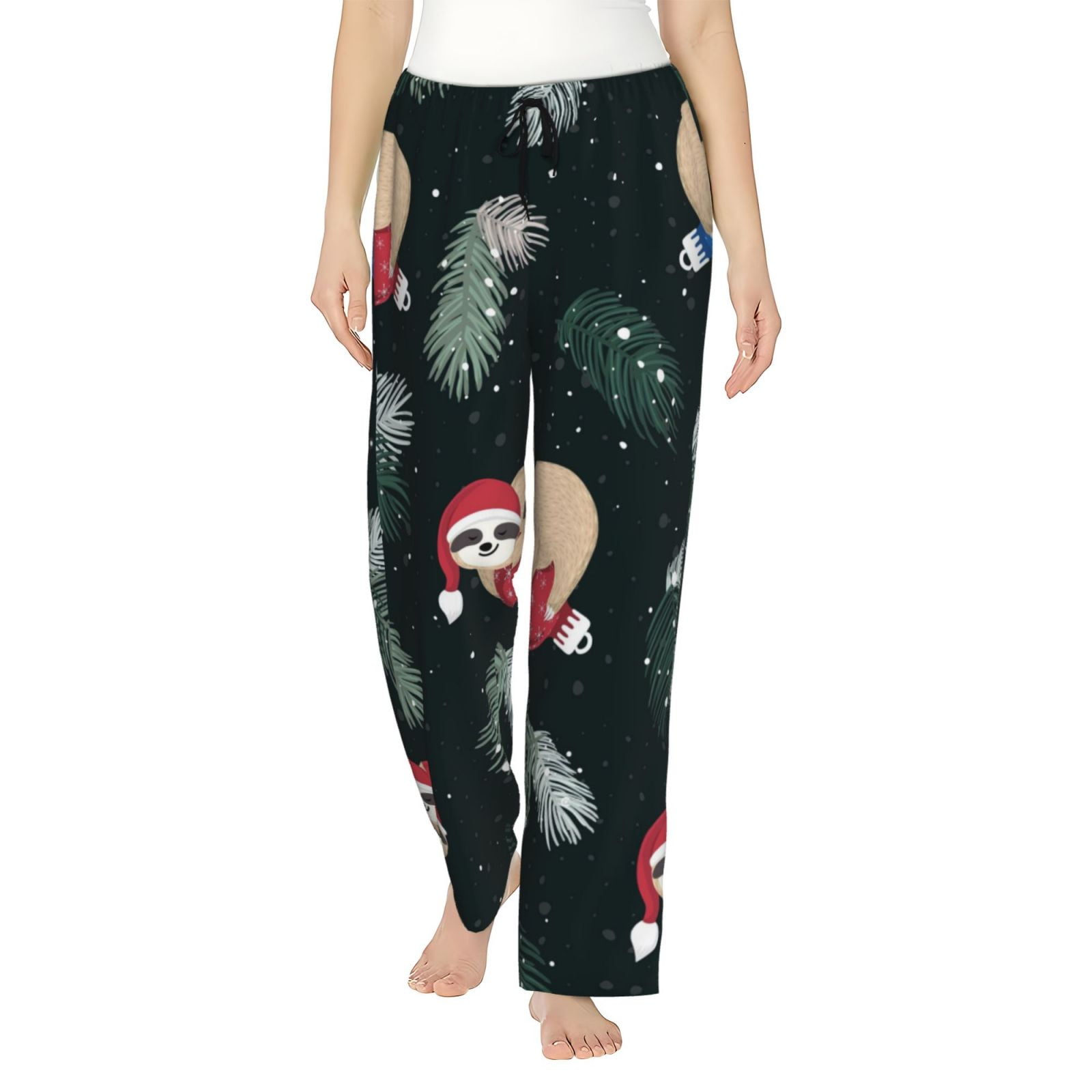 Disketp Baby Sloths Sleeping Print Women'S Comfy Pajama Pants Casual ...