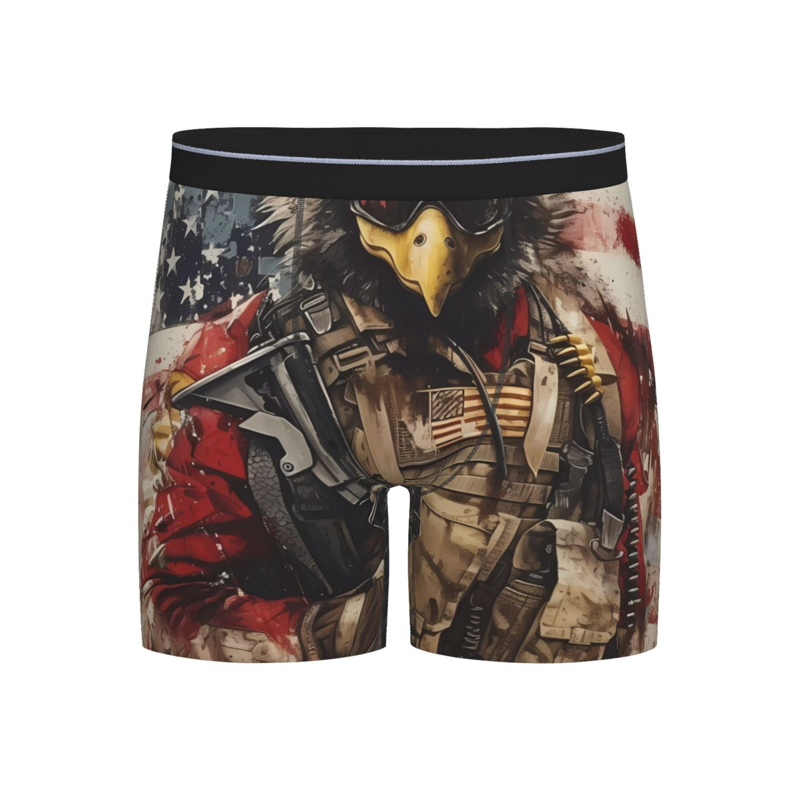 Disketp Bald Eagle Soldier Men's Boxer Briefs Men’s Underwear Boxer ...