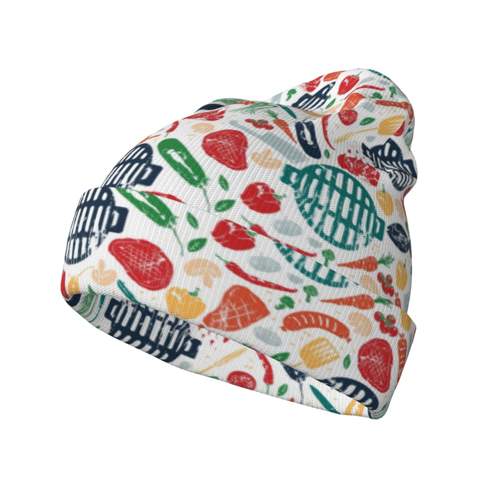 Disketp Barbecue Winter Beanie for Men Women Beanie Knit Hat Cuffed Cap ...