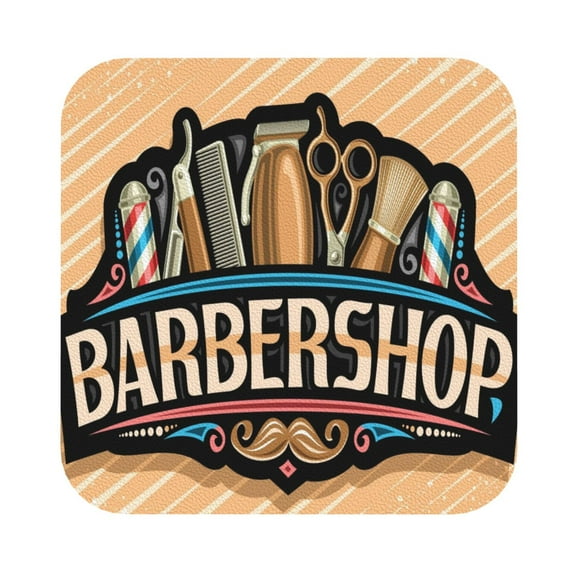 Disketp Cartoon Cat 1 Funny Coasters,4 Pcs Leather Coasters with Holder ...