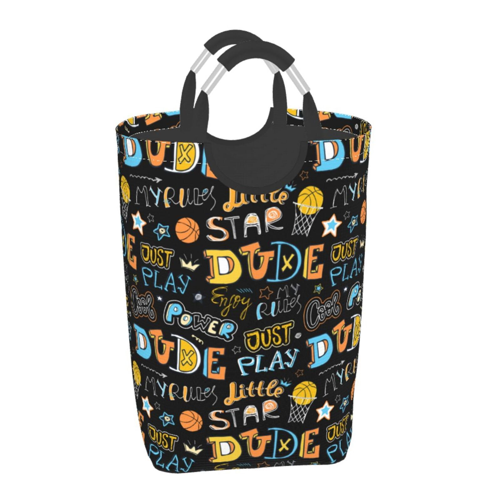 Disketp Basketball Square Laundry Bag Large Collapsible Dirty Clothes ...