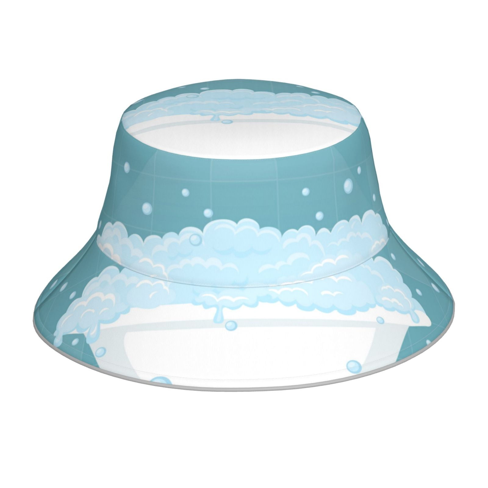 Disketp Bathtub With Soap Bubbles Print Reflective Bucket Hat Beach Hat ...