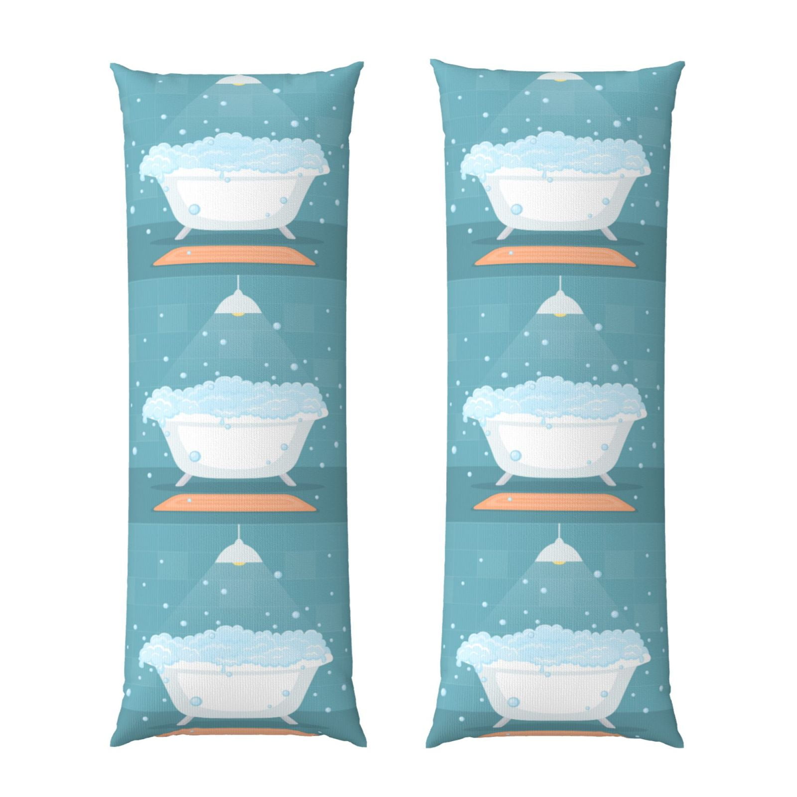 Disketp Bathtub with Soap Bubbles Print Body Pillow Cover - Super Soft ...