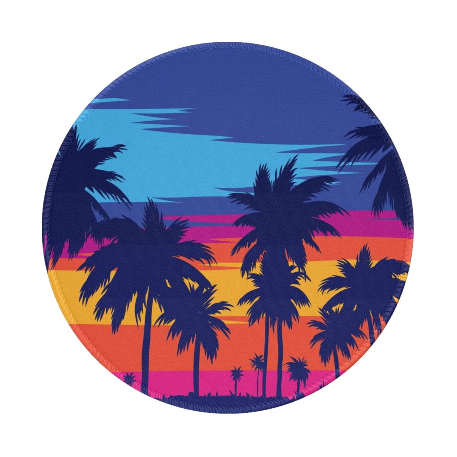 Disketp Beach With Palm Trees Small Mouse Pad 7.9x7.9 Inches,Washable ...